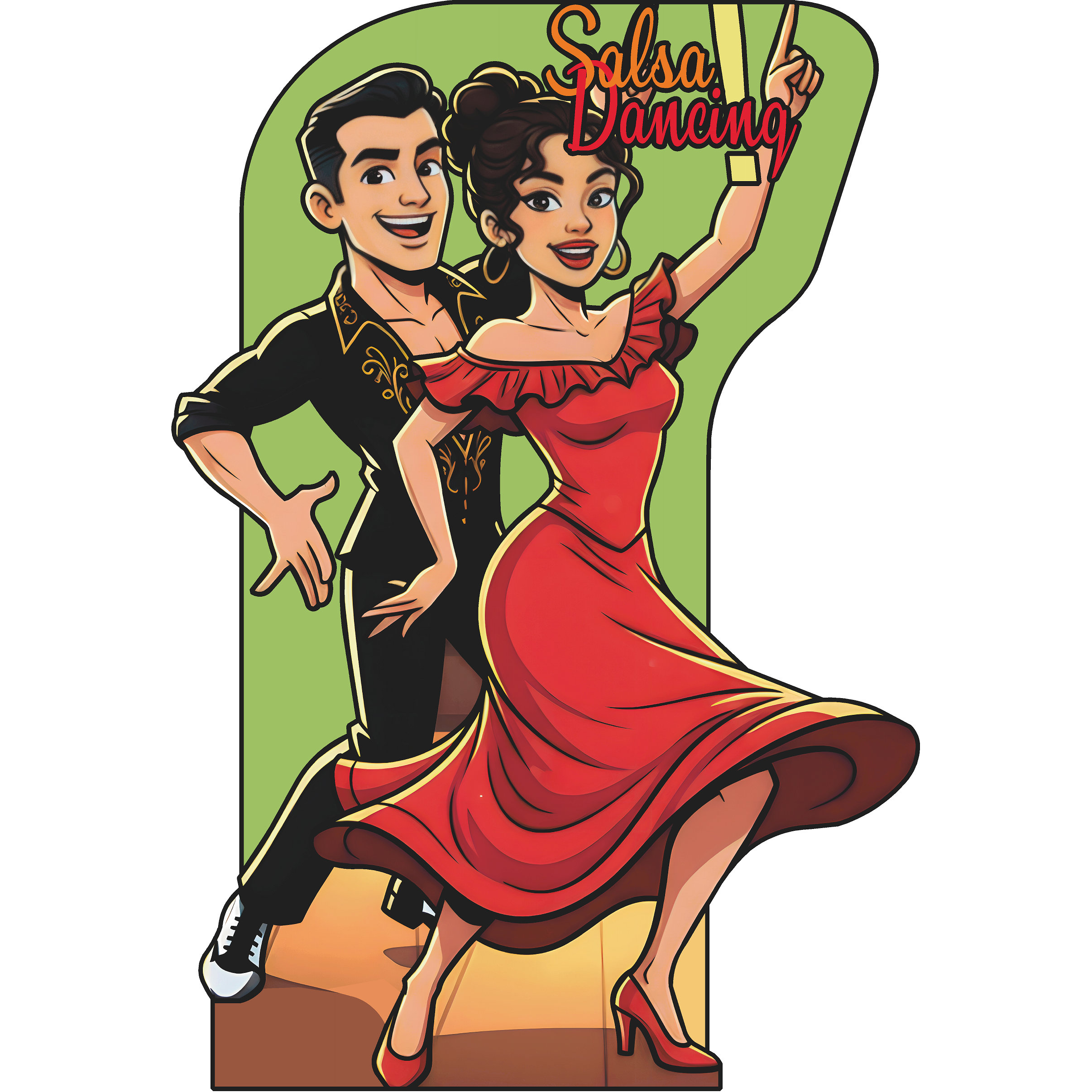 Wet Paint Printing SP13585 Salsa Dancers Tango Rumba Fiesta Cardboard ...