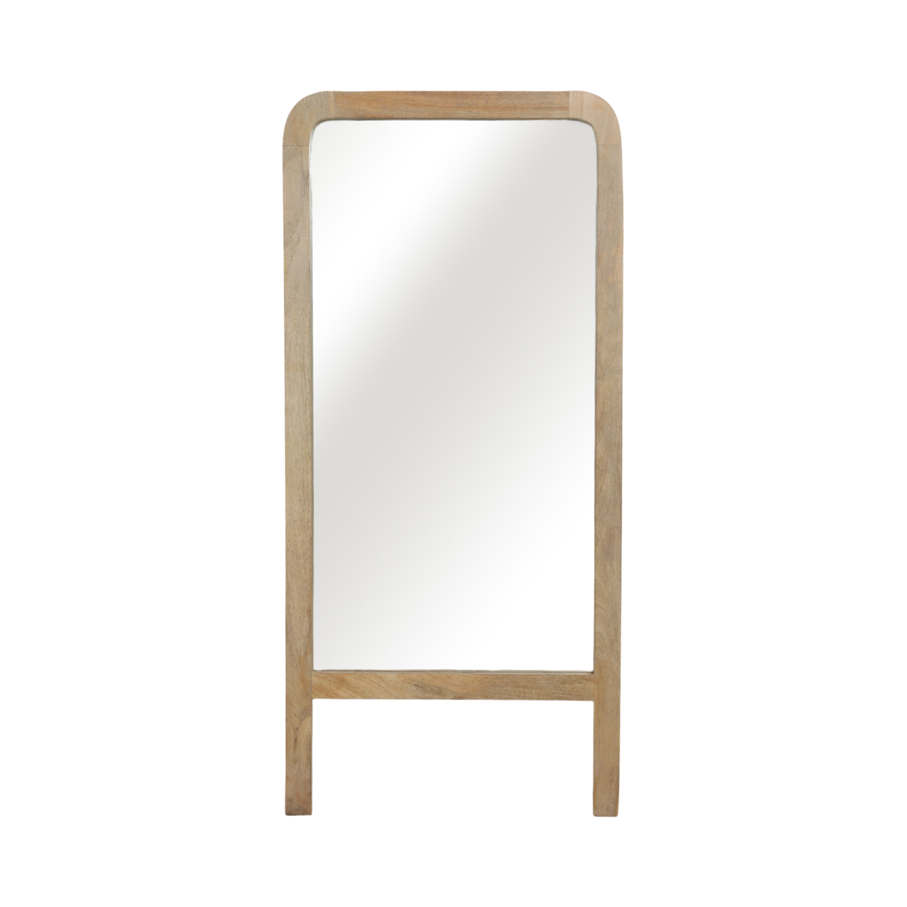Ophelia & Co. 60" Mango Wood Framed Floor Mirror - Brown Finish - Full ...