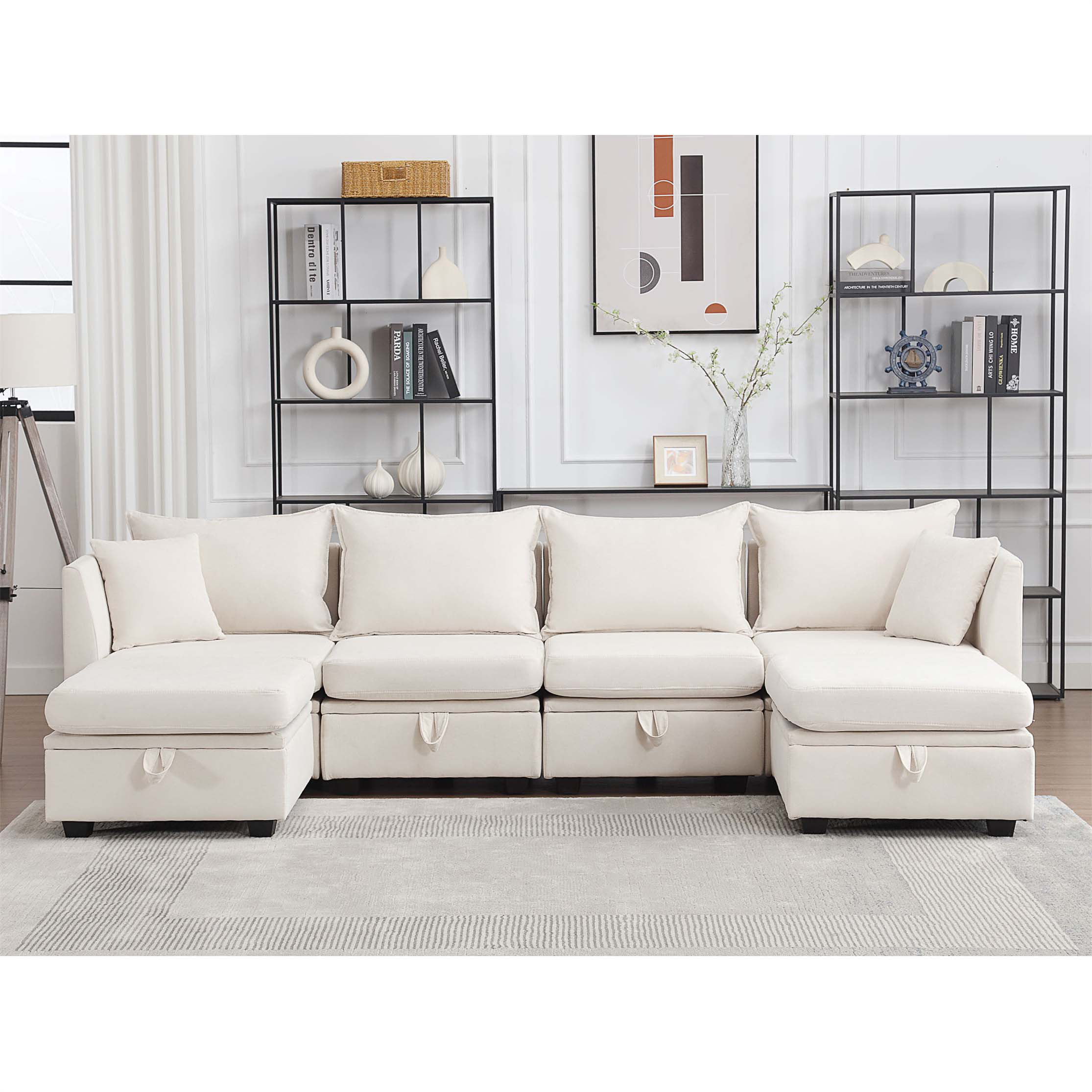 Latitude Run® Modular Sectional Sofa, Convertible Sofa with Storage ...