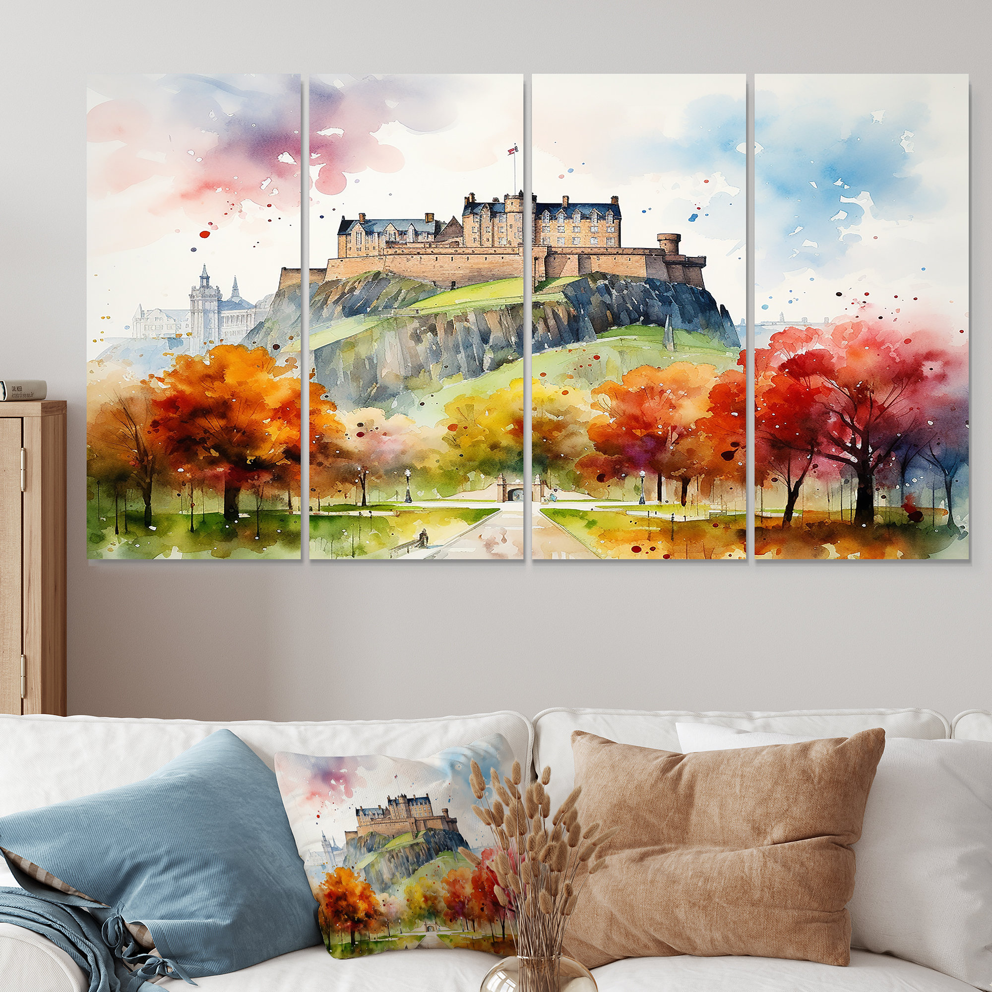 Charlton Home® Medieval Fortress In England I - Castles 4 Piece Wall ...