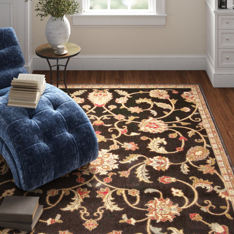 Lark Manor Feagin Black/Brown Area Rug & Reviews | Wayfair