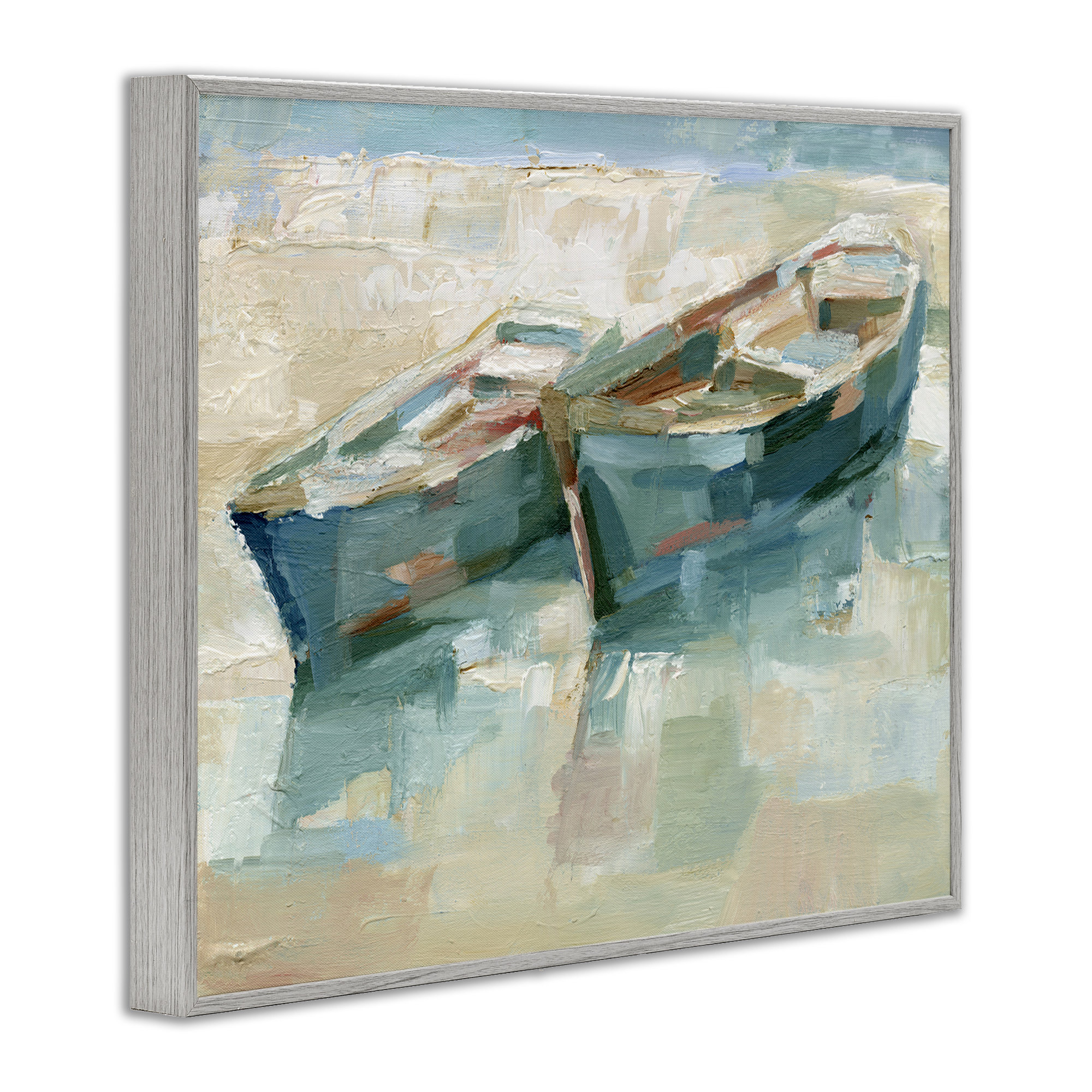 Ophelia & Co. Boat Duo on Shore Framed Giclee Art by Ethan Harper | Wayfair