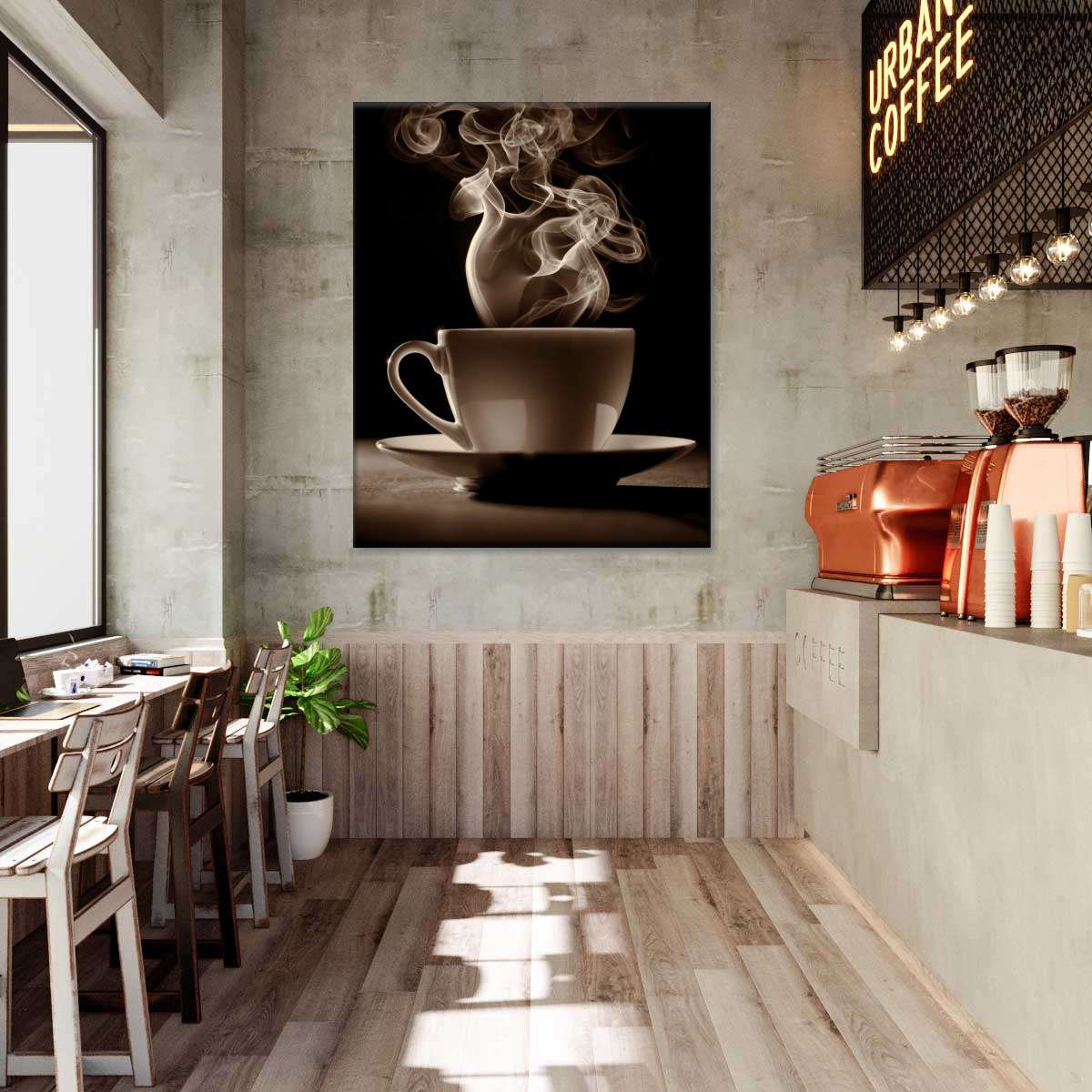 Ebern Designs Steaming Brewed Coffee Canvas Print On Canvas Print | Wayfair