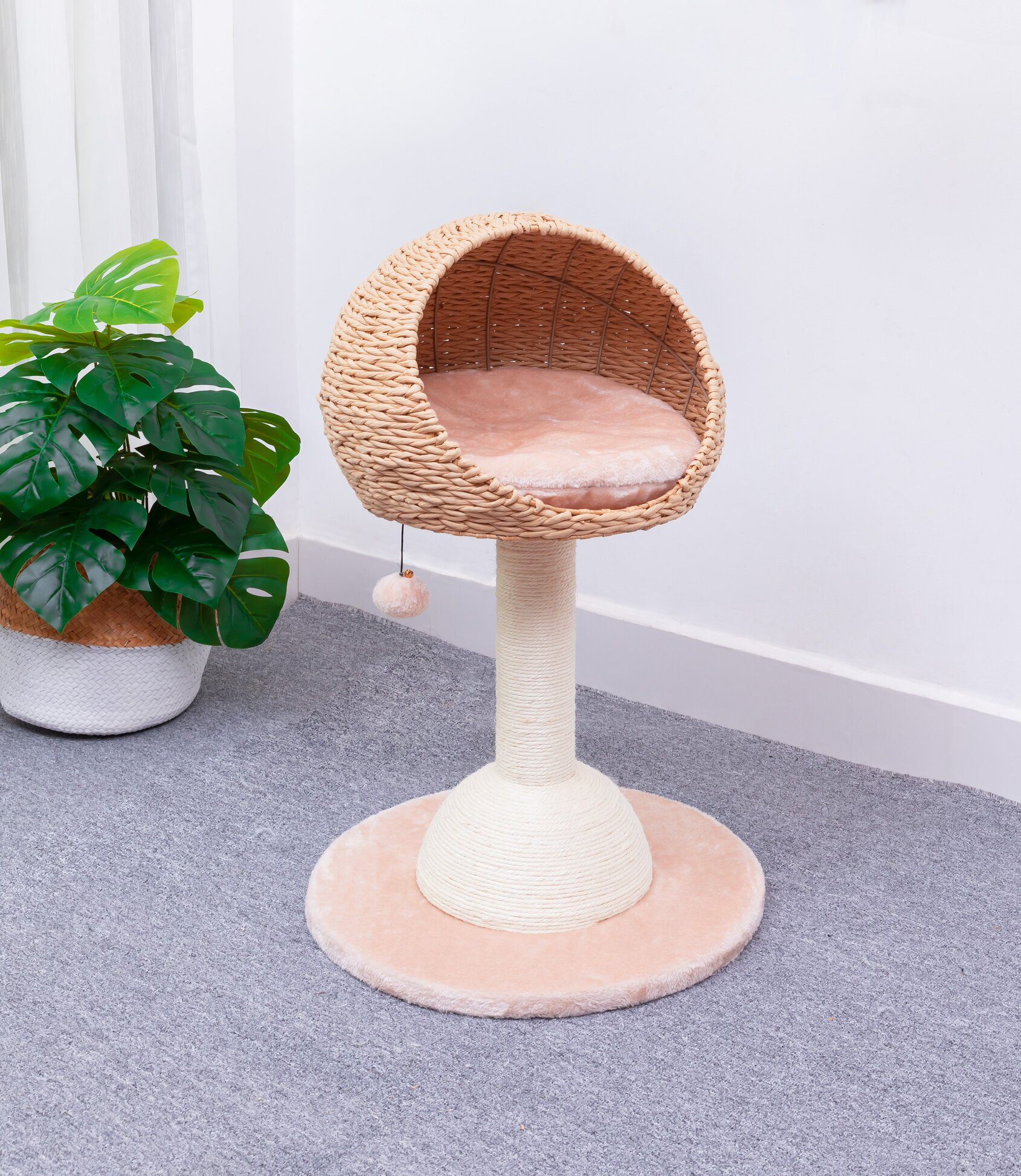 PetPals 19" Handwoven Cat Tree with Scratching Post & Reviews | Wayfair