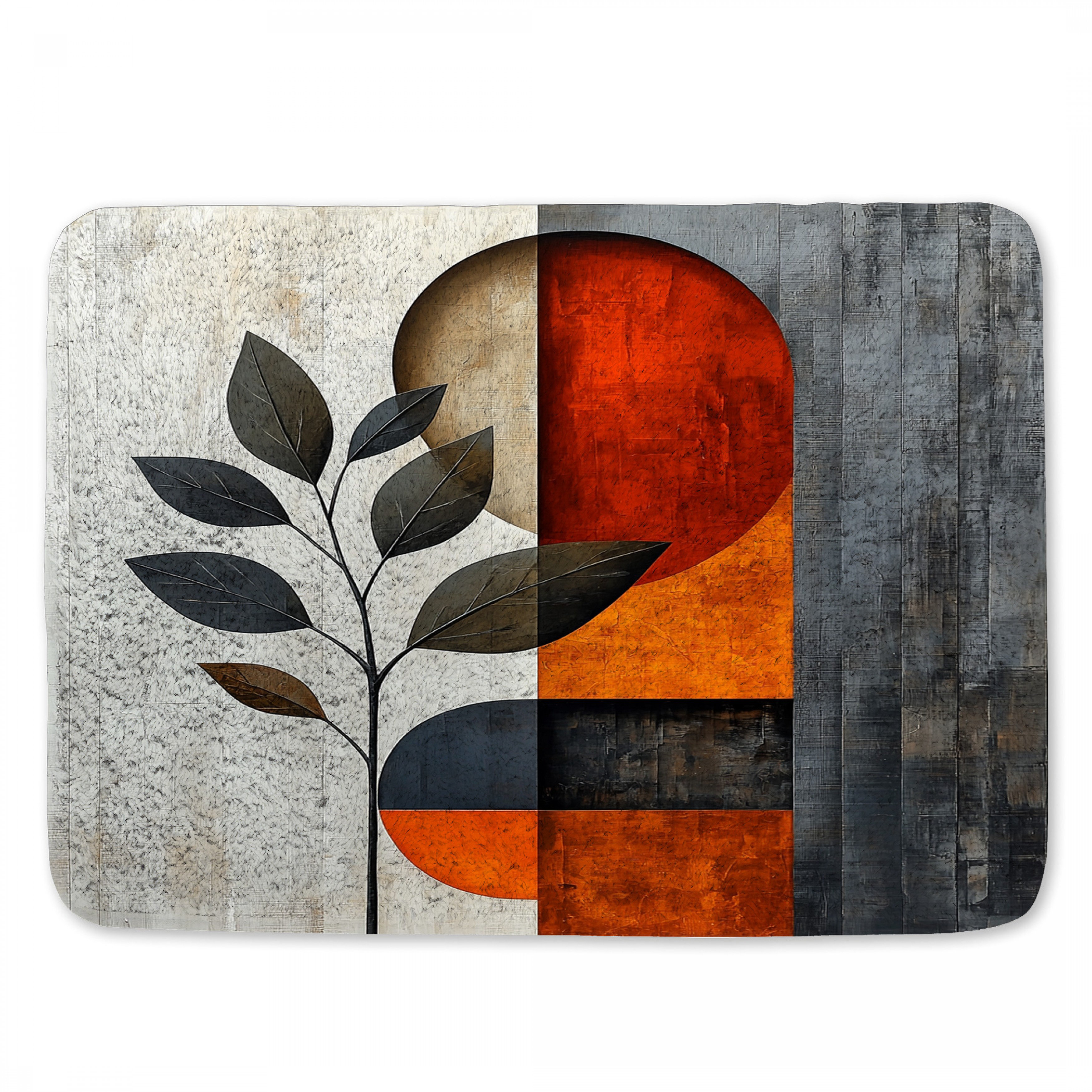 Ivy Bronx Abstract Bath Mat Art Bathroom Decor Modern | Wayfair