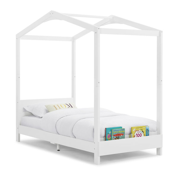 Delta Children Twin Solid Wood Platform Standard Bed with Shelves by ...
