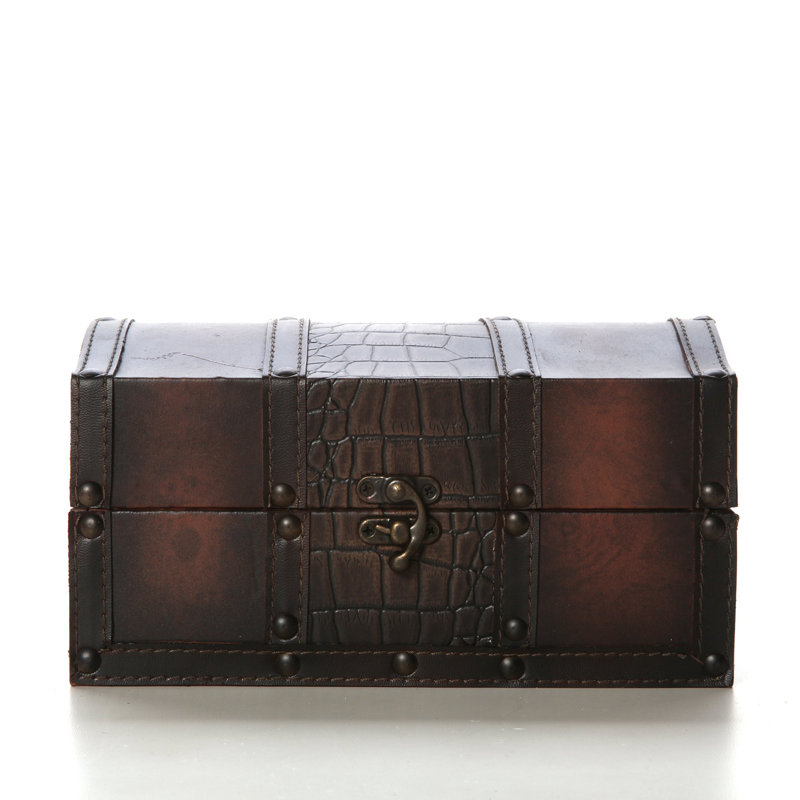 Longshore Tides Decorative Wooden Storage Box with Leather Clasp | Wayfair