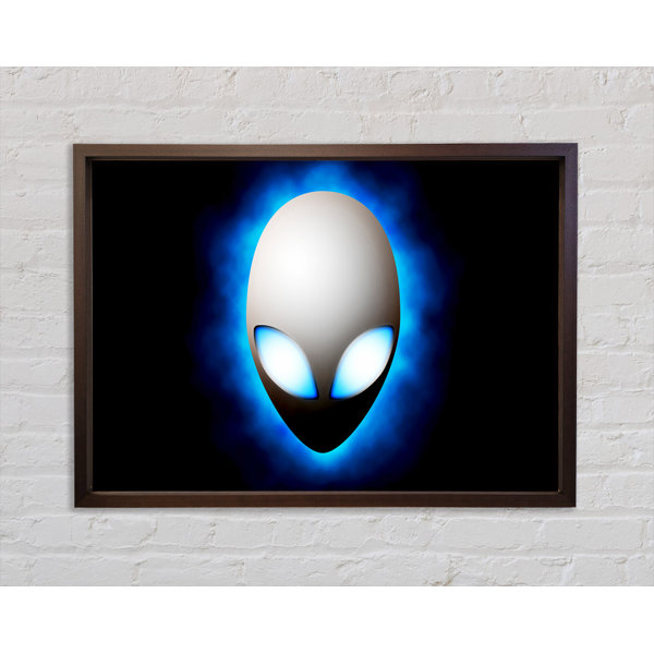 Bright Star Alien Face Blue - Single Picture Frame Art Prints on Canvas ...