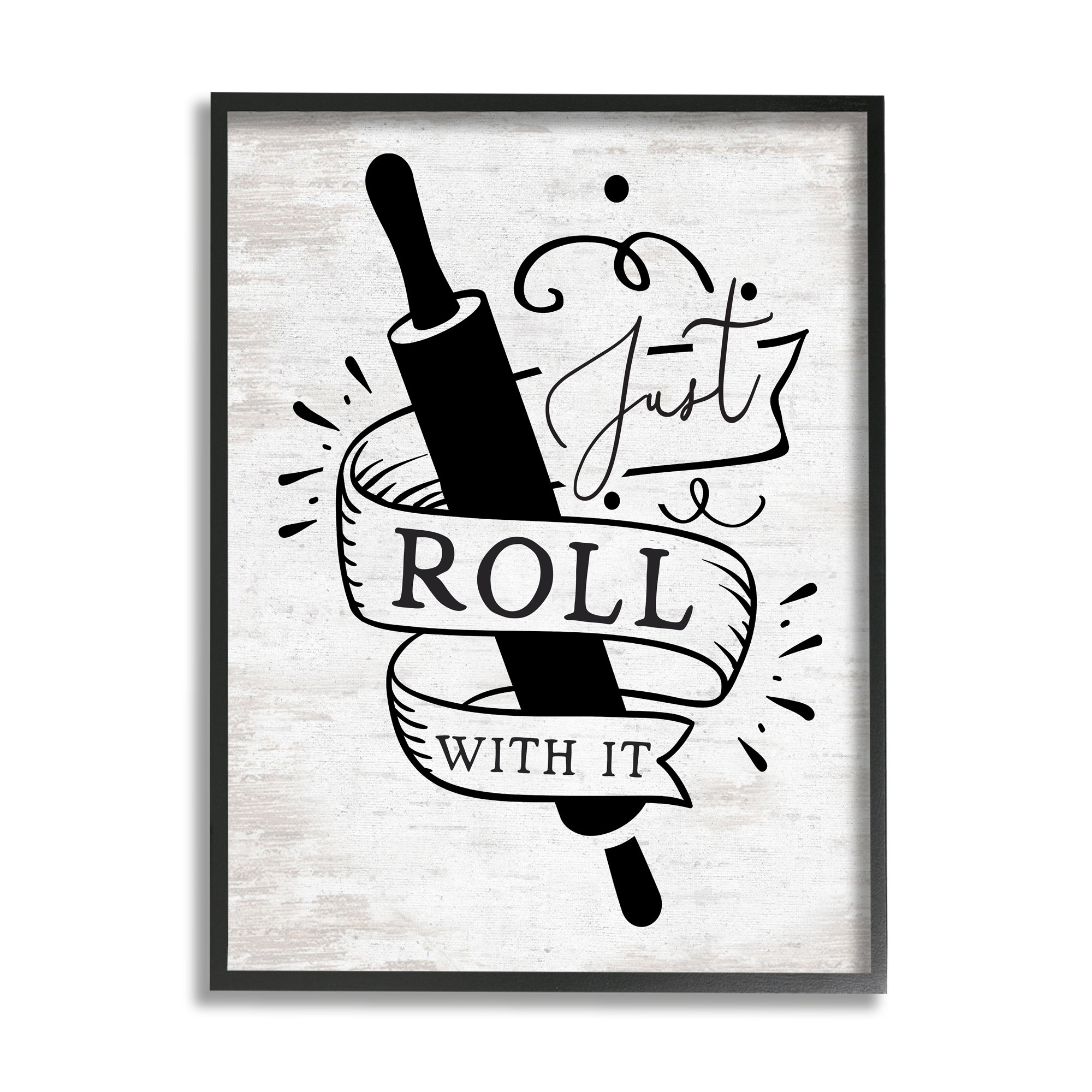 Stupell Industries Roll With It Kitchen On Wood by Lettered And Lined ...