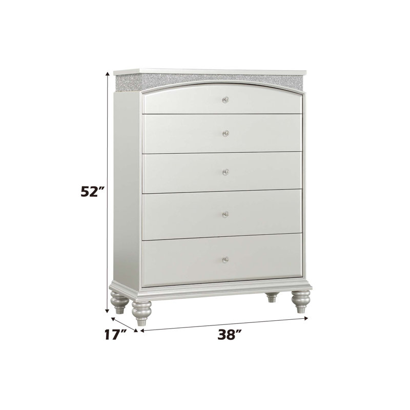 Rosdorf Park Maverick Platinum Finish Chest | Wayfair