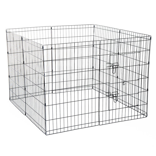 Archie & Oscar Chalk 61cm 8 Panel Indoor/Outdoor Metal Pet Pen ...