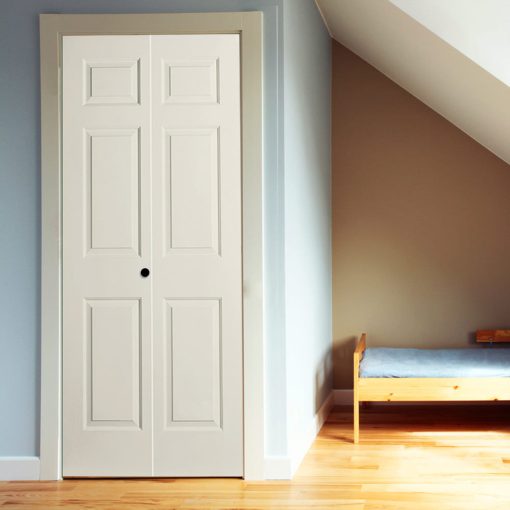 Trimlite Primed 6-Panel Colonist Hollow Core Molded Bifold Door | Wayfair