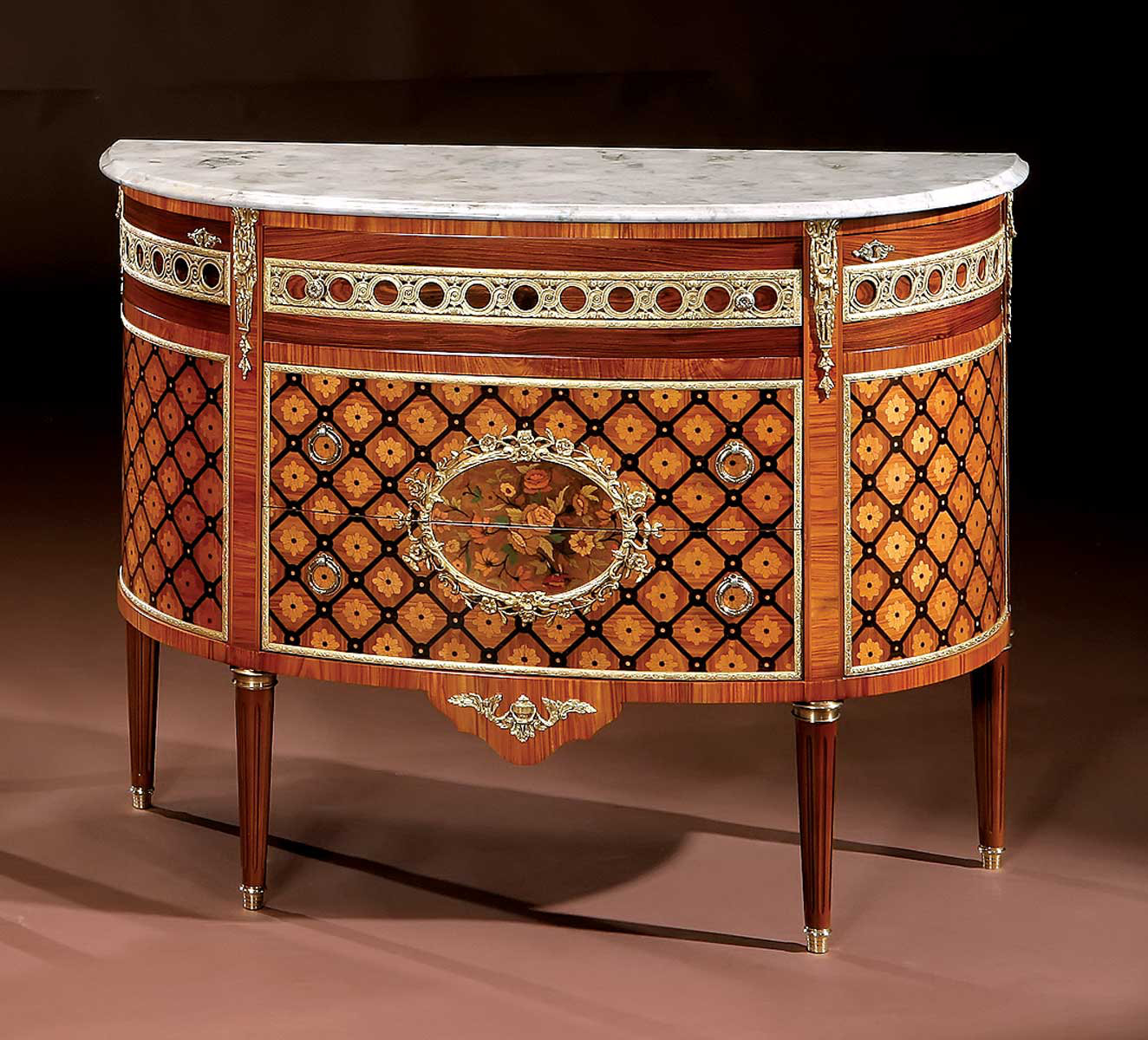 David Michael Console en bois massif de 47 po Demilune - Wayfair Canada