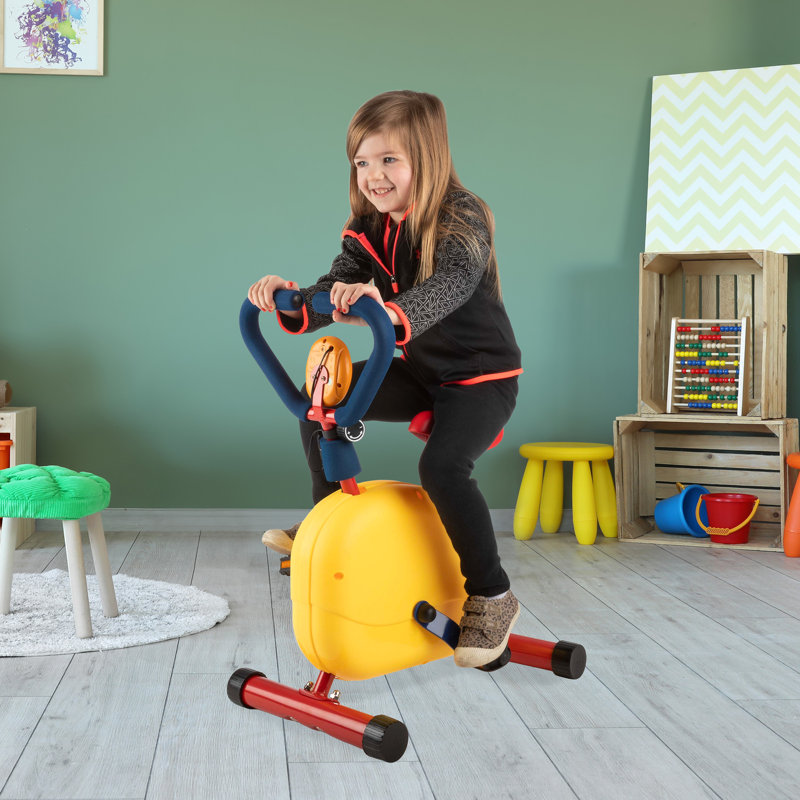 Hey! Play! Kids Exercise Bike - Indoor Stationary Cycle Riding Toy with ...