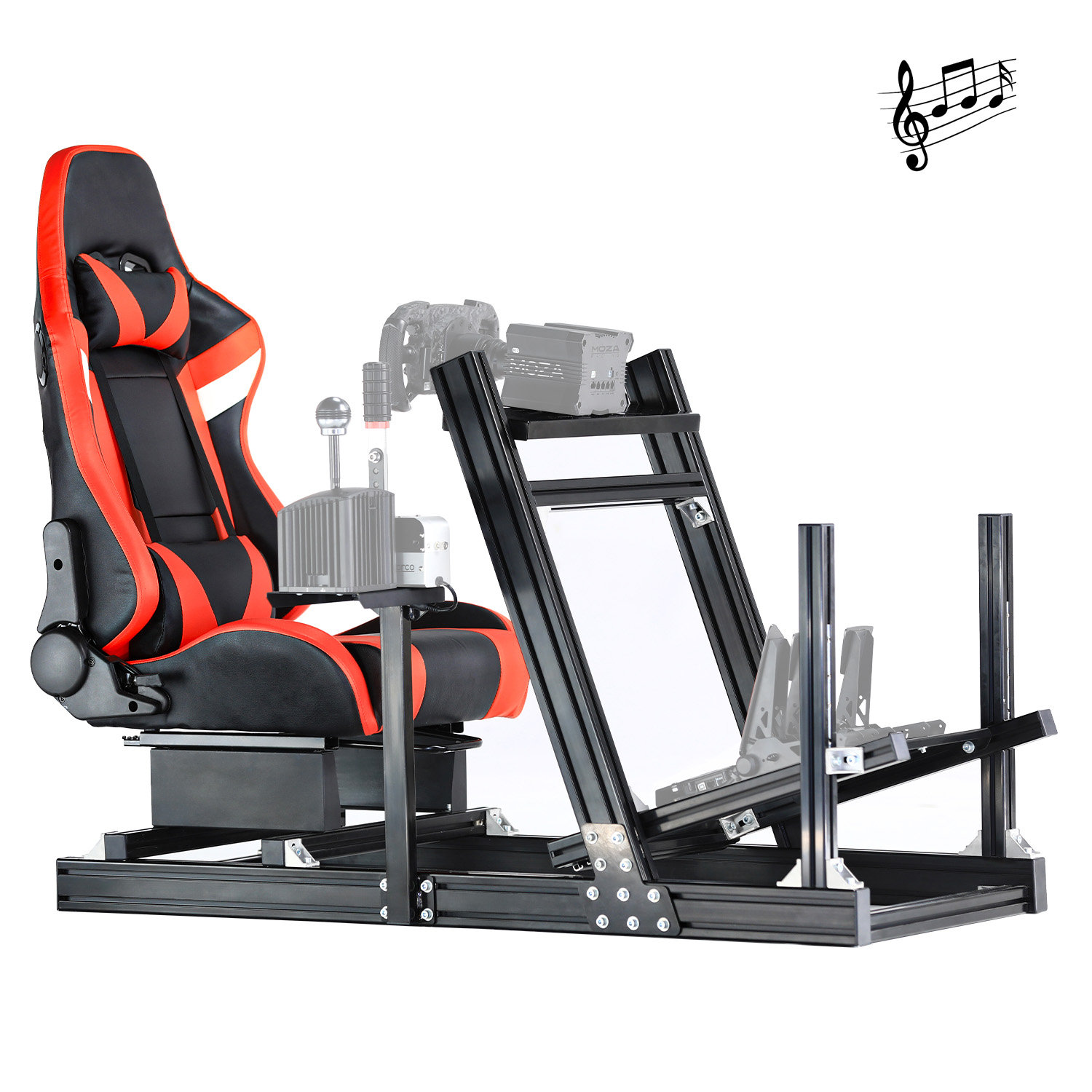 Inbox Zero Anman Aluminum F1 Racing Simulator CockpitFit Logitech G29 ...