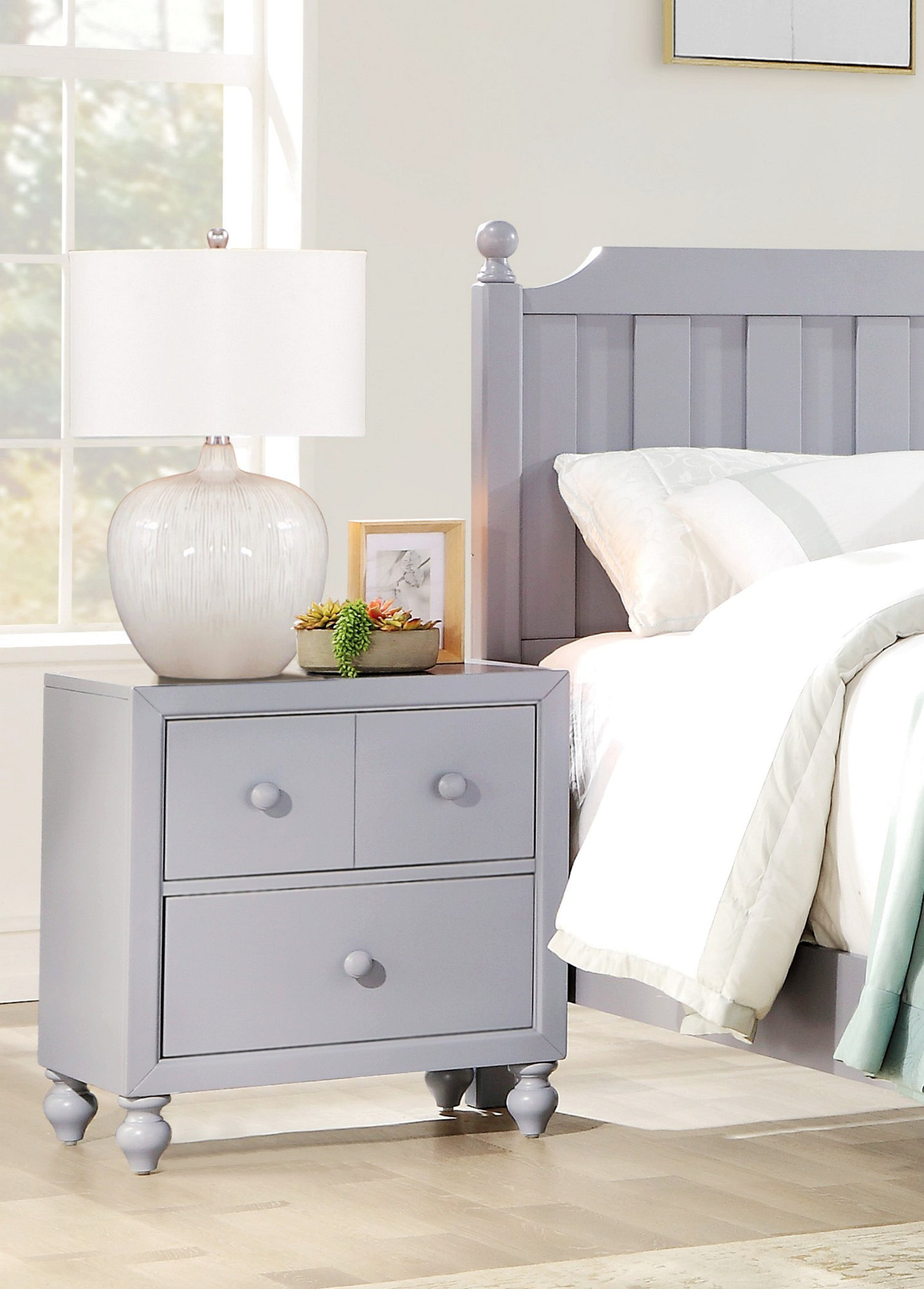 Charlton Home Transitional Nightstand With Drawers For Bedroom ...