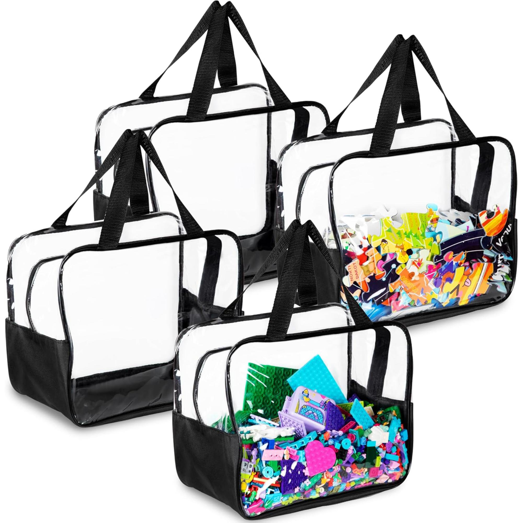 Isabelle & Max™ Large Toy Storage Clear Bags With Zipper, 4 Pieces ...