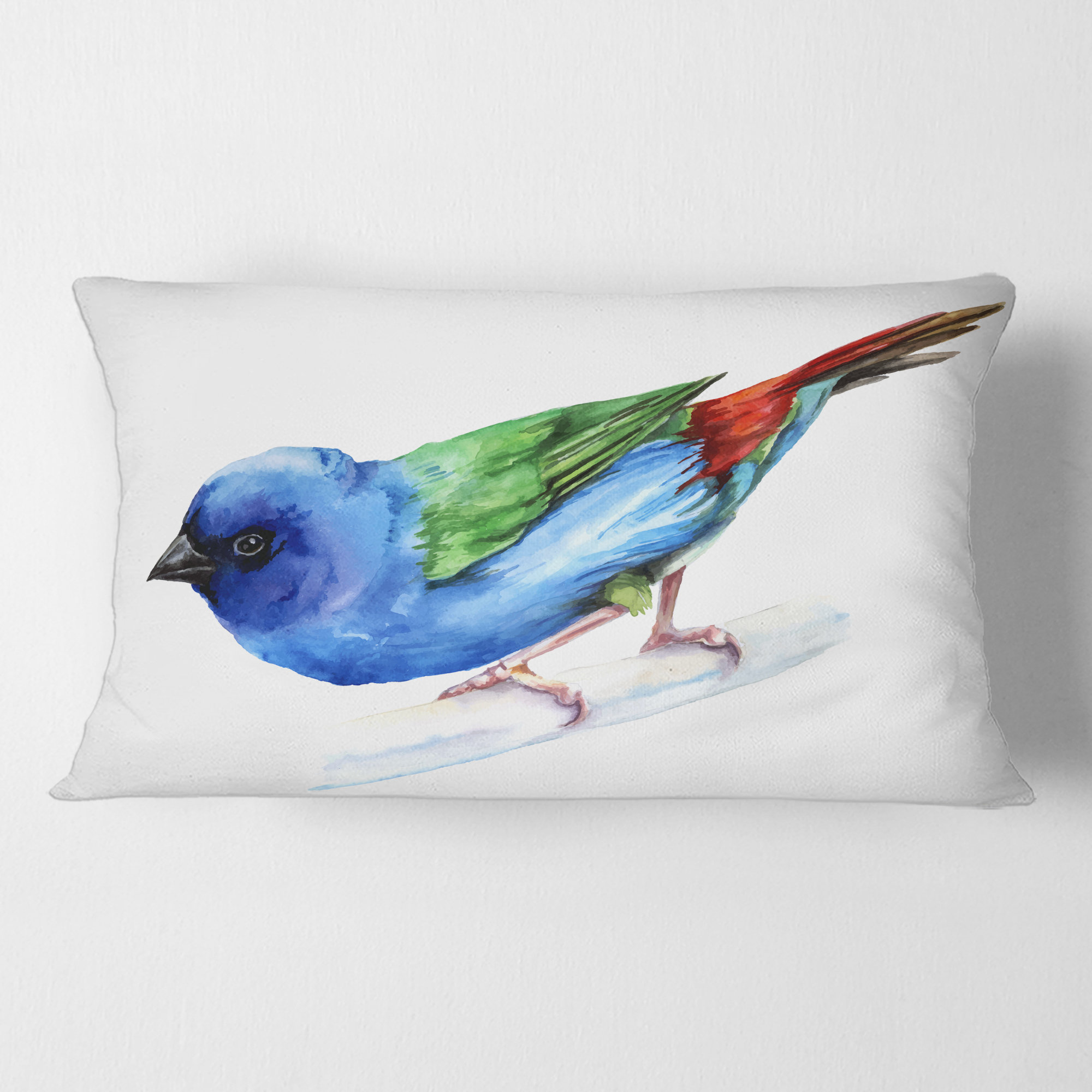 Design Art Forbes Finch Bird Rectangular Pillow Cover & Insert | Wayfair