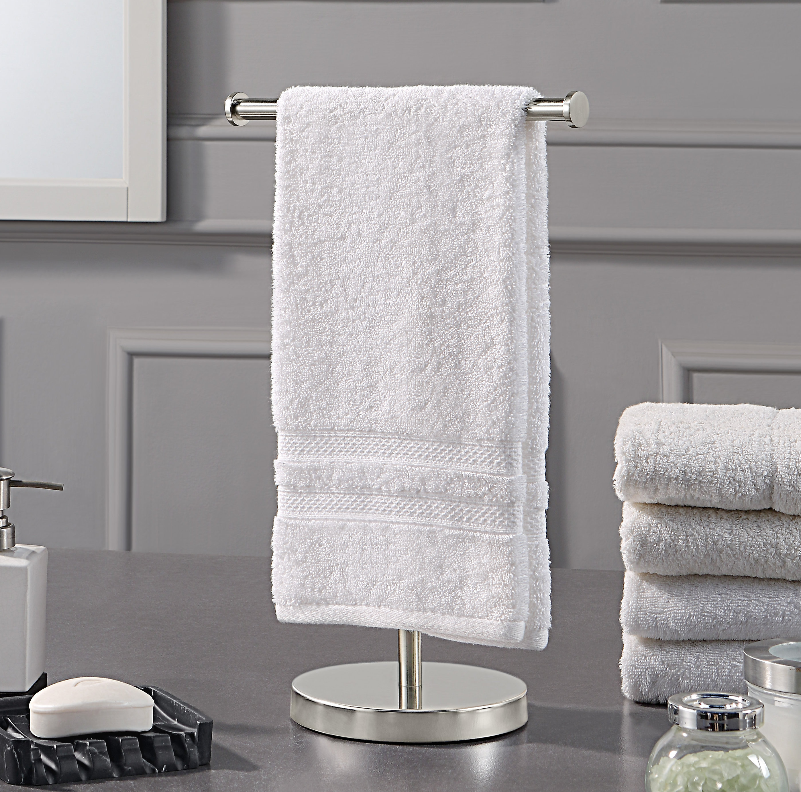 SunnyPoint Heavy Weight Countertop Hand Towel Rack and Accessories ...