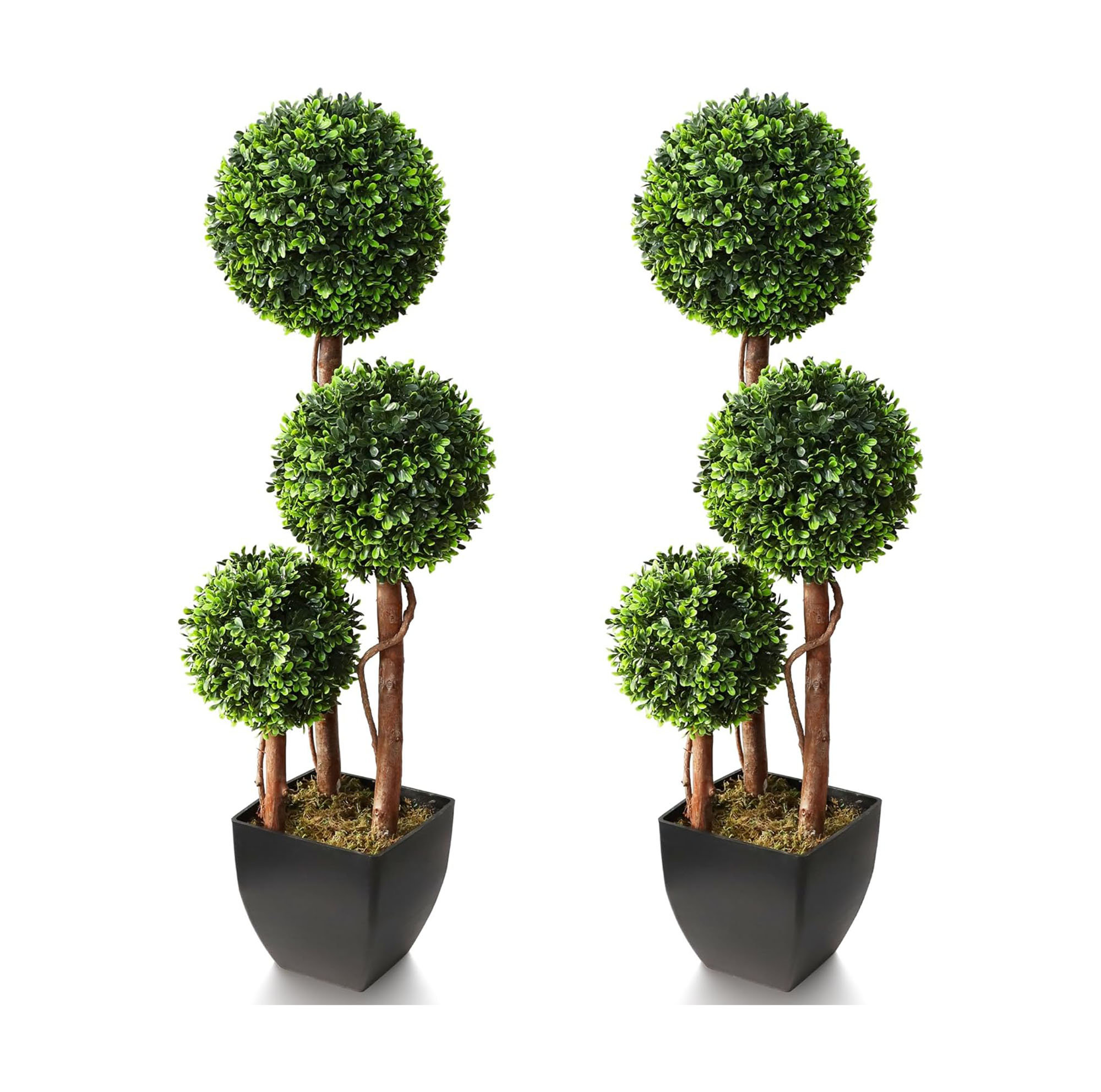 Primrue Outdoor Artificial Boxwood Ball Topiaries Trees, 3Ft Fake ...