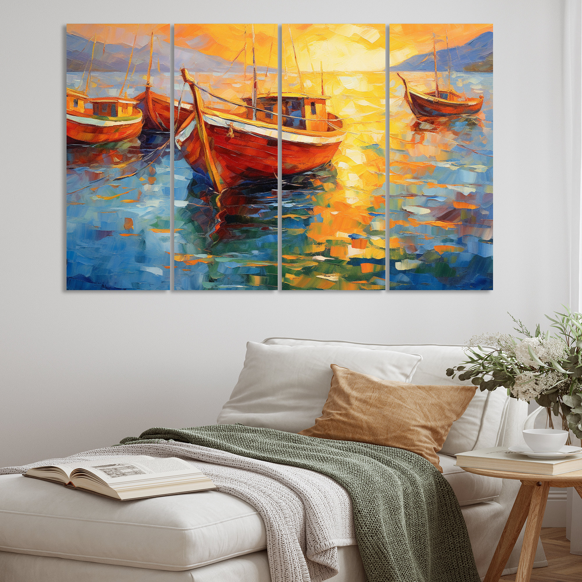 Design Art Boats in the Harbor II - Boat Metal Wall Decor Set | Wayfair