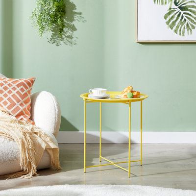 yellow sofa side table