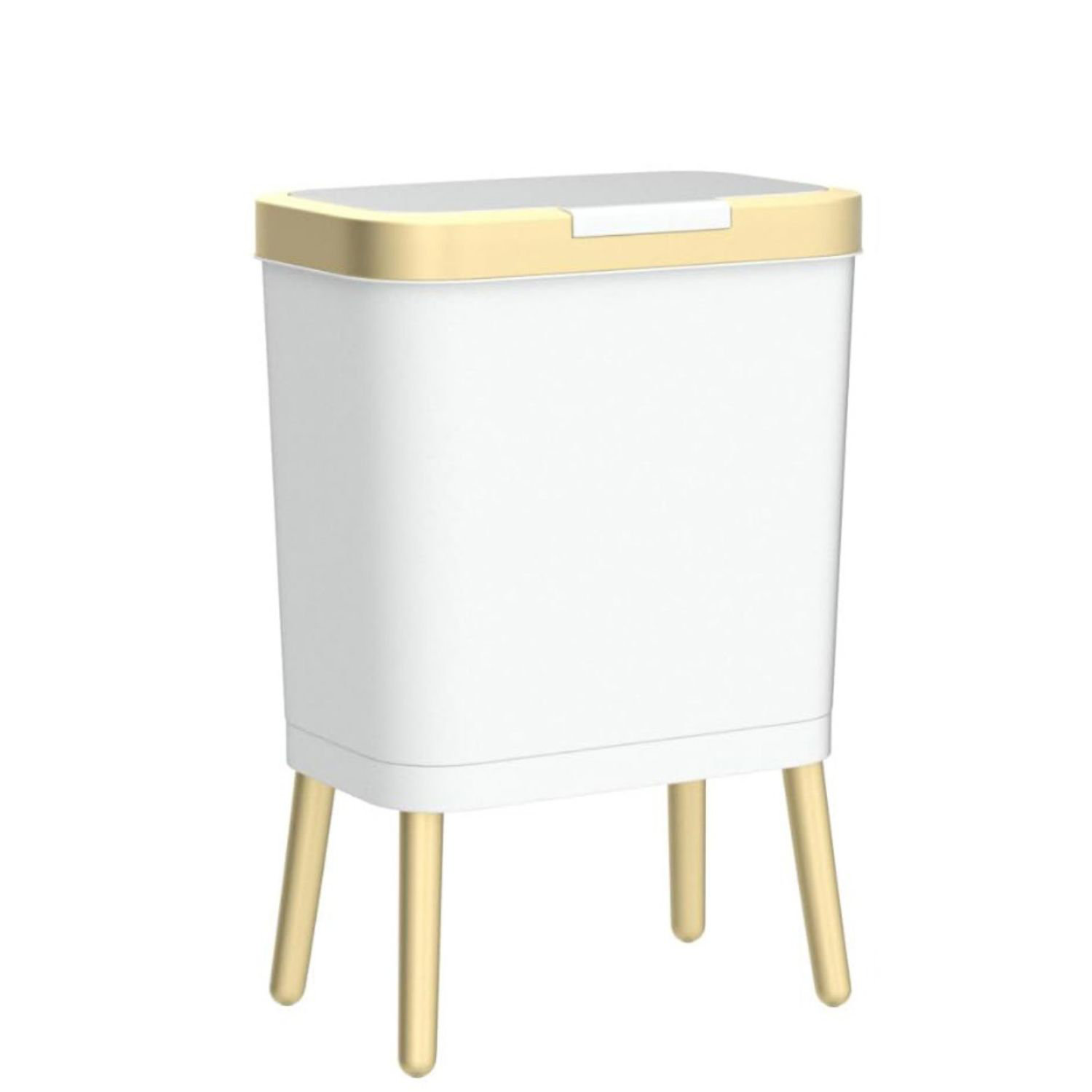Ameriwood Trash Can with Lid, Plastic Garbage Can with Push Button - Wayfair Canada