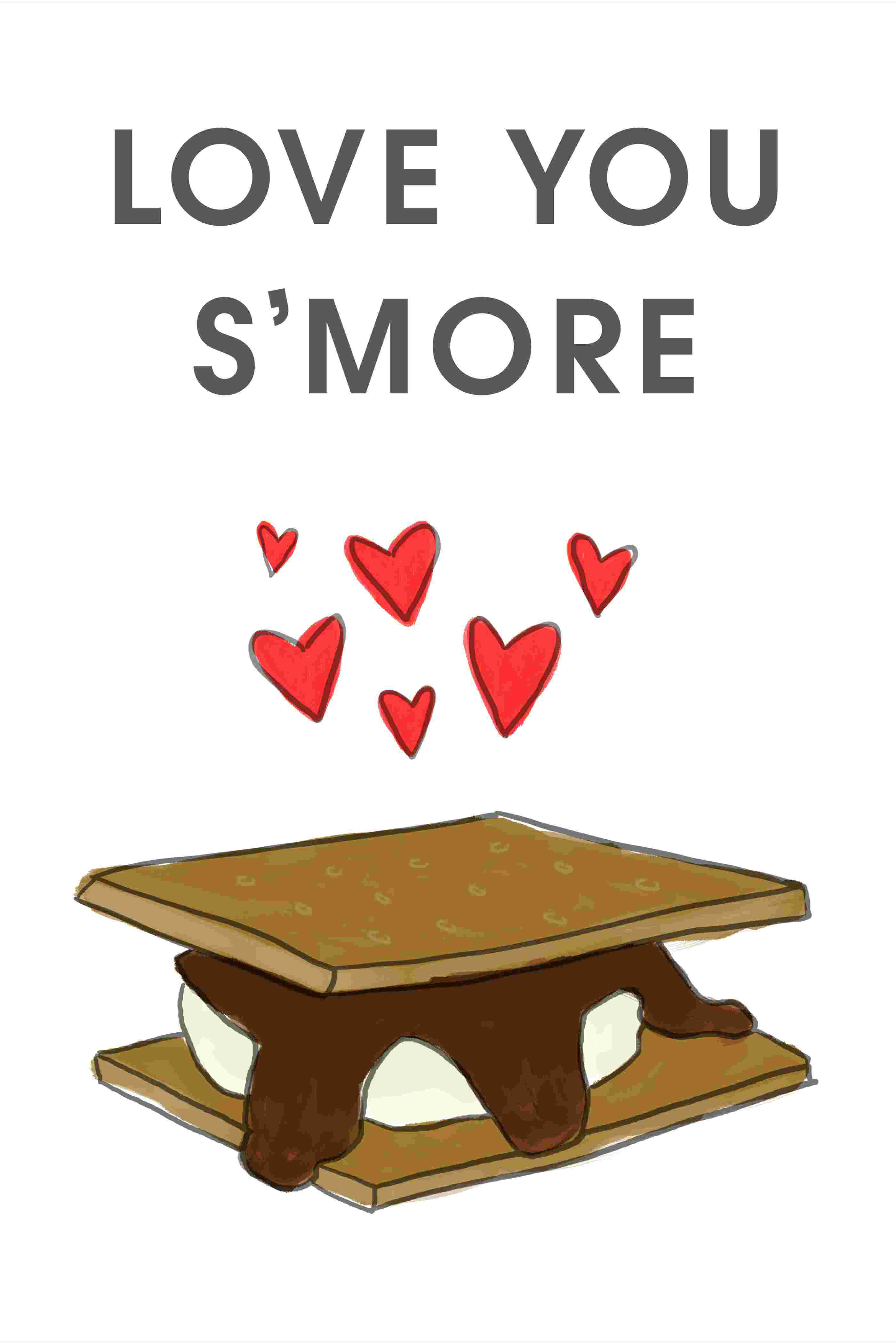 Trinx Love You Smore - Wrapped Canvas Textual Art | Wayfair