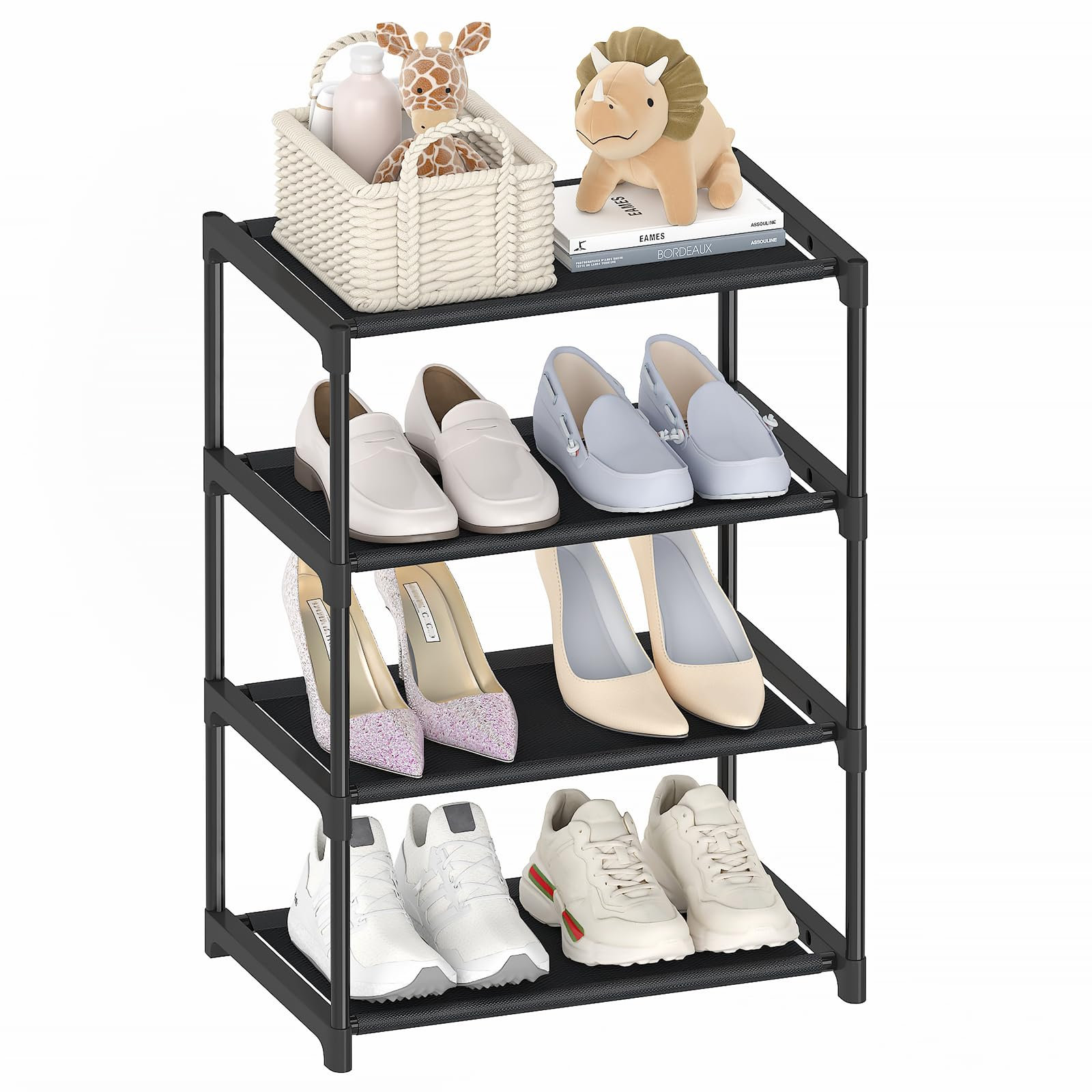 Rebrilliant 4 Tier Small Shoe Rack | Wayfair