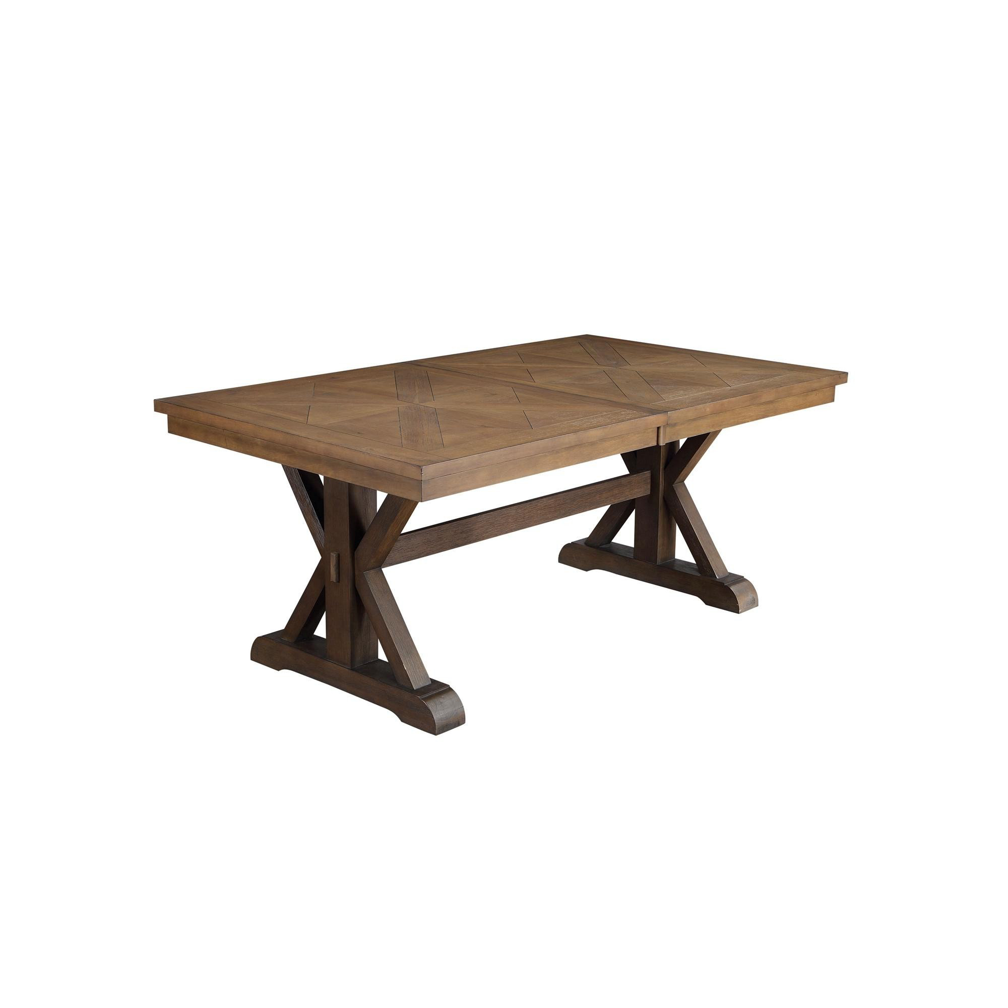 Ophelia & Co. Rustic Brown & Oak Finish Dining Table | Wayfair
