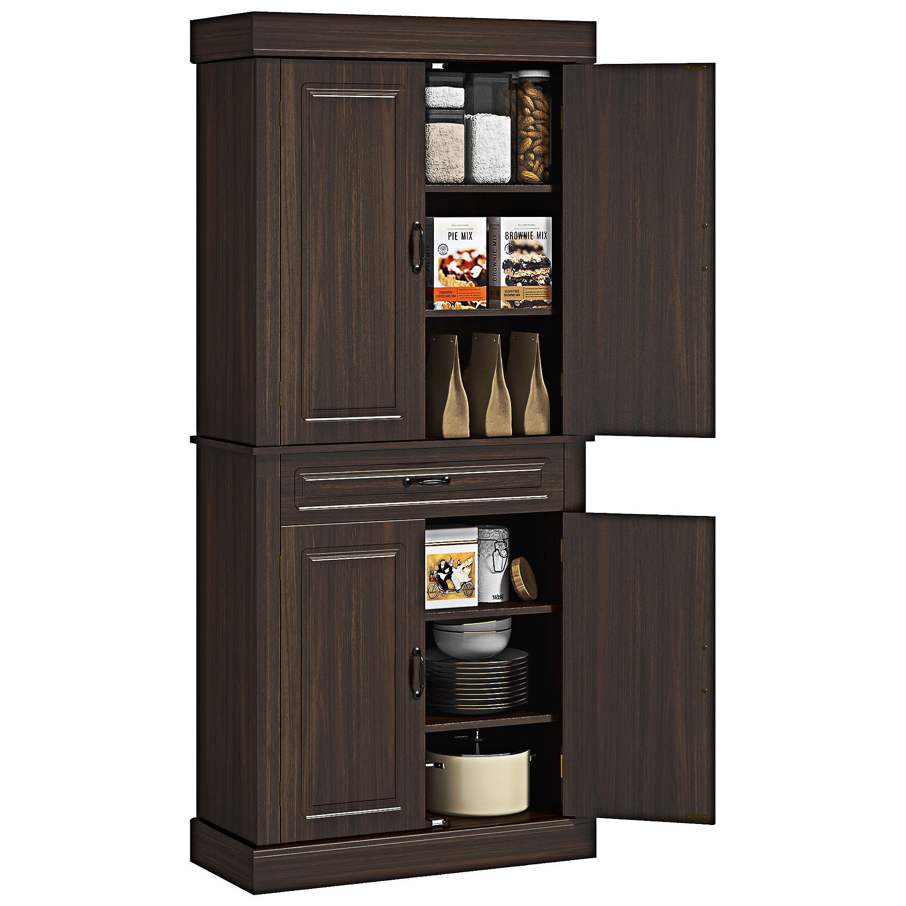 Ophelia & Co. Freestanding Kitchen Pantry with Ample Storage | Wayfair