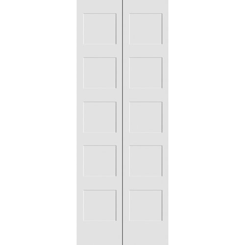 Trimlite Primed 5 Panel Shaker Bi-Fold Door & Reviews | Wayfair