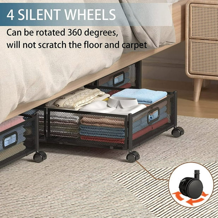 Rebrilliant Metal Under Bed Storage Bin | Wayfair