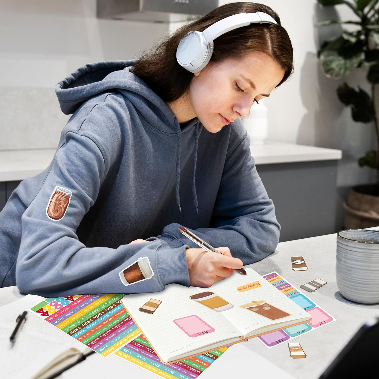 RAPTIZ B1ykin Notebook Sticky Notes Stationery Set, 6Pcs Hardcover ...