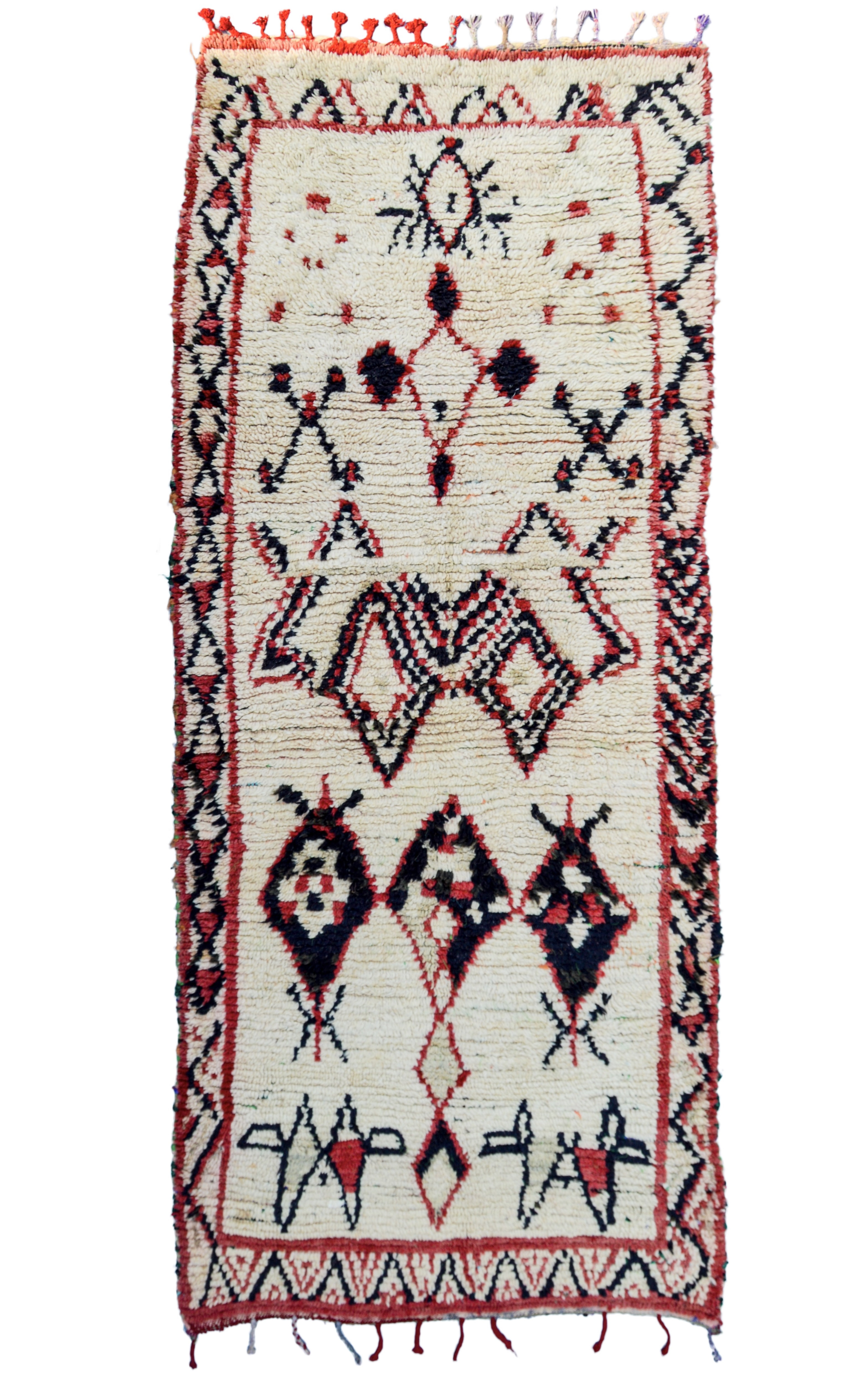 The Moroccan Room One-of-a-Kind Hand Knotted Runner 3'3" x 7'8" Wool ...