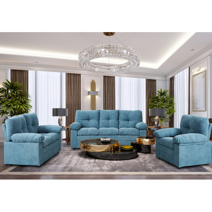 Ebern Designs 3 - Piece Living Room Set & Reviews | Wayfair