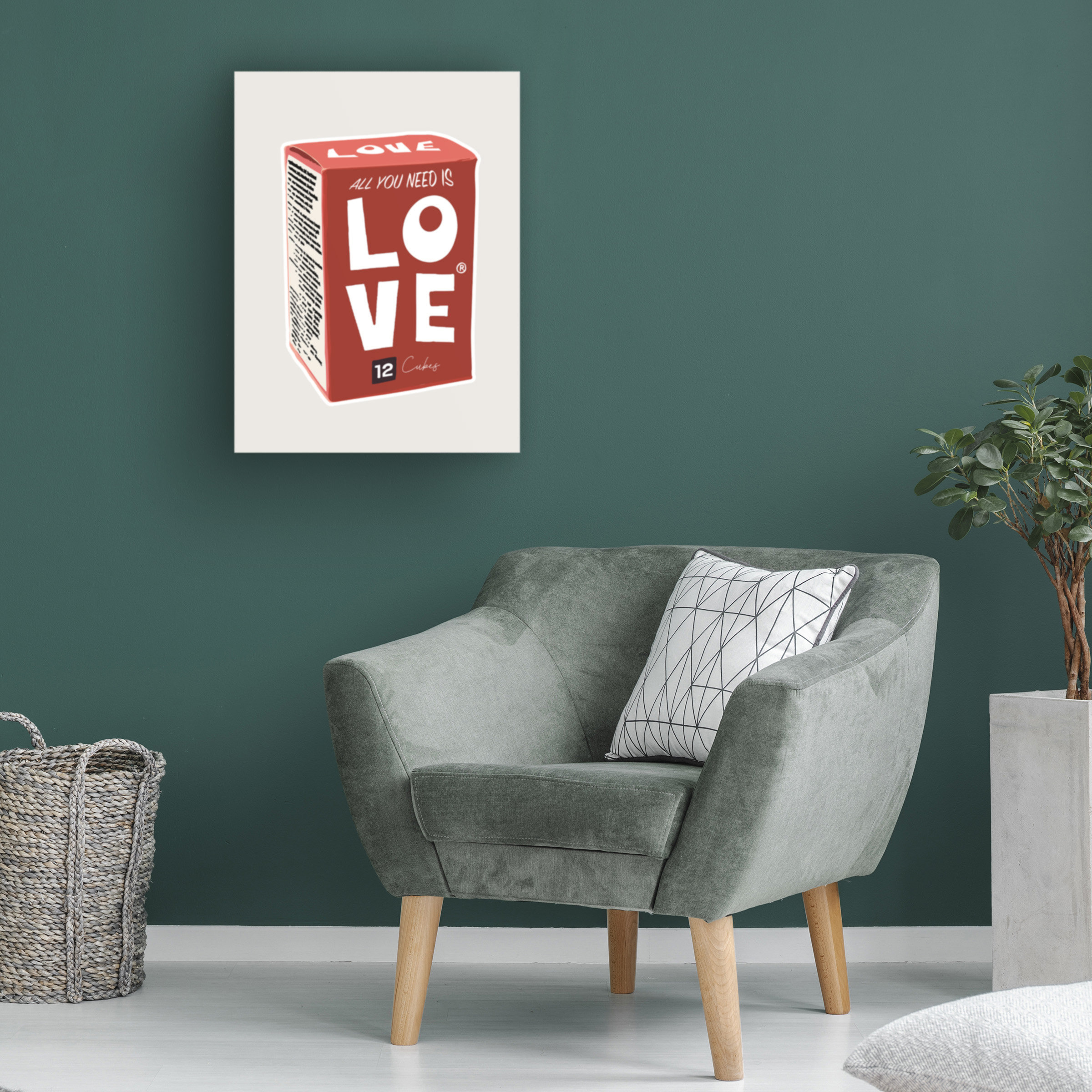 Trinx All You Need Is Oxo Love On Canvas Print | Wayfair