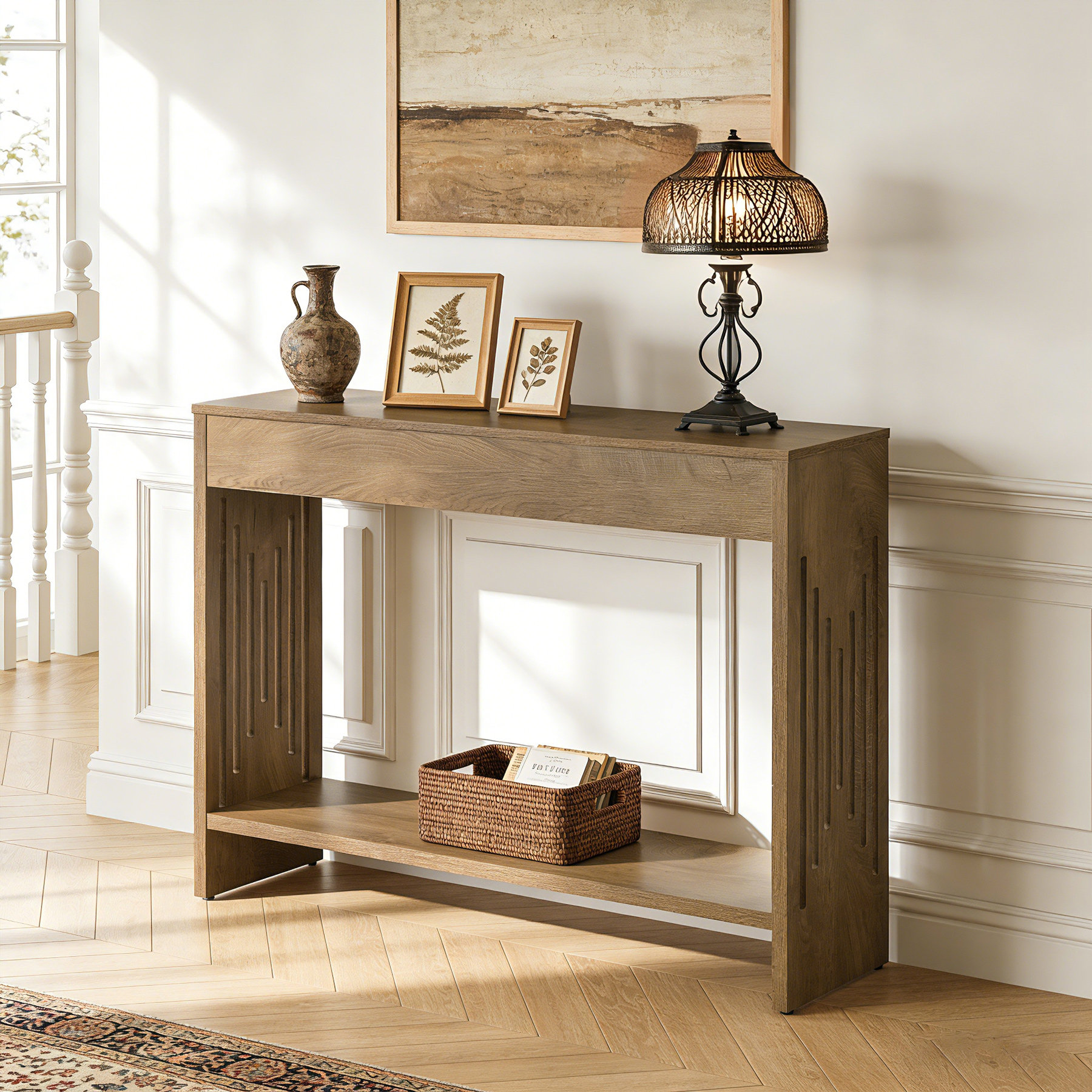 Millwood Pines Small Sofa Table with 2-Tier Shelf | Wayfair