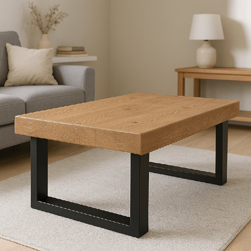 Ashford Blake Chunky Rustic Coffee Table - Chunky U Legs | Wayfair.co.uk