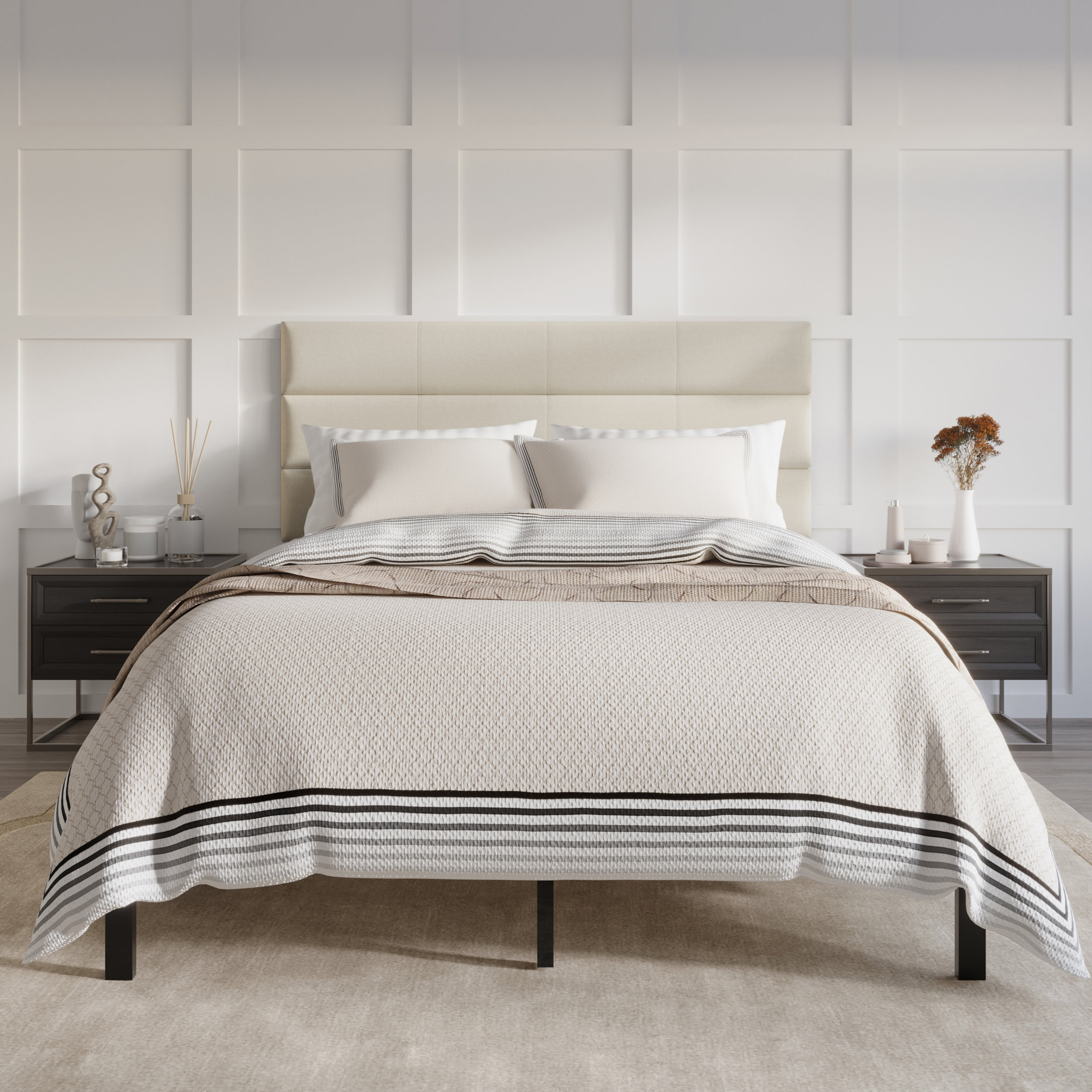 Ebern Designs Candius Tufted Upholstered Platform Bed & Reviews | Wayfair