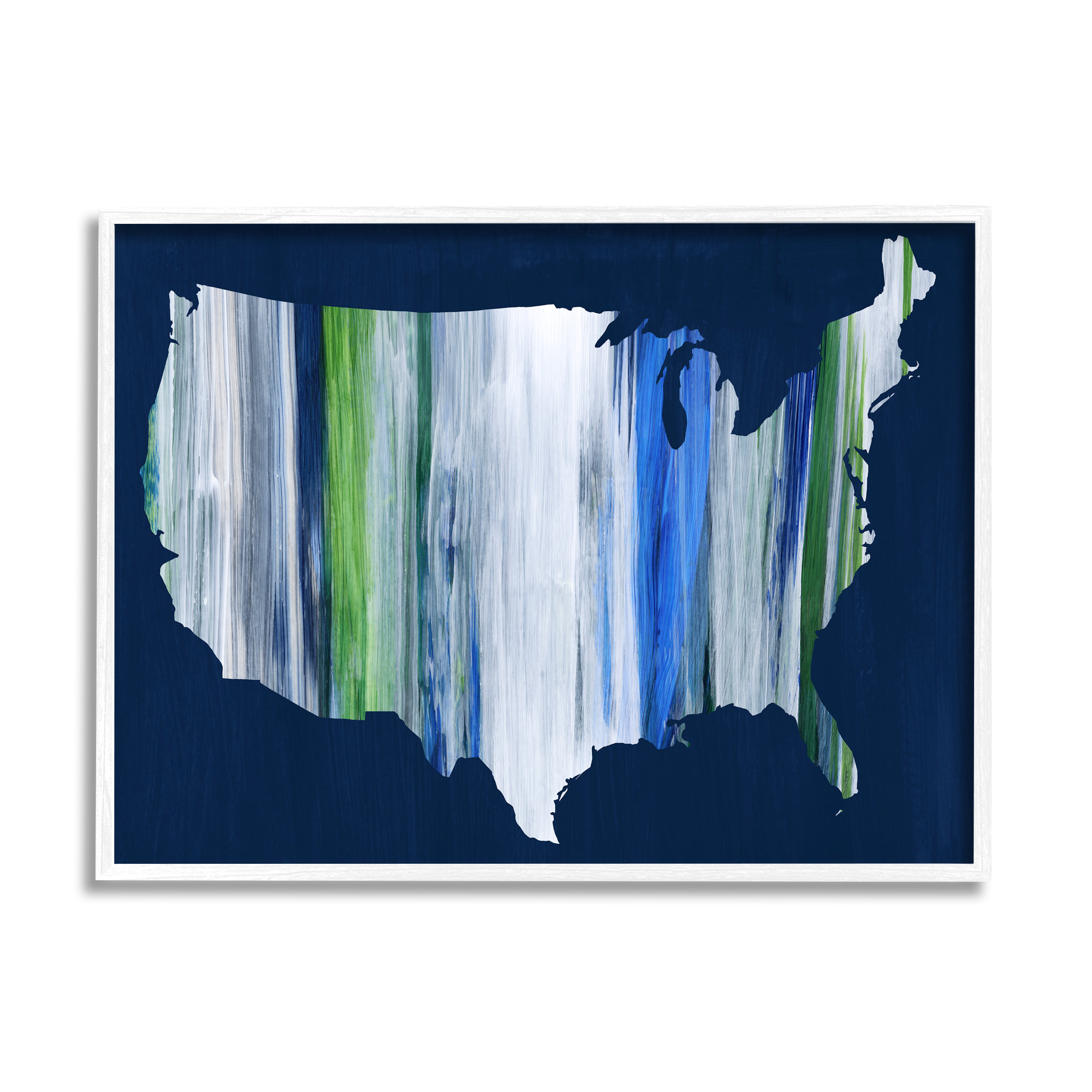 Stupell Industries Abstract United States of America Map Art - Wayfair ...
