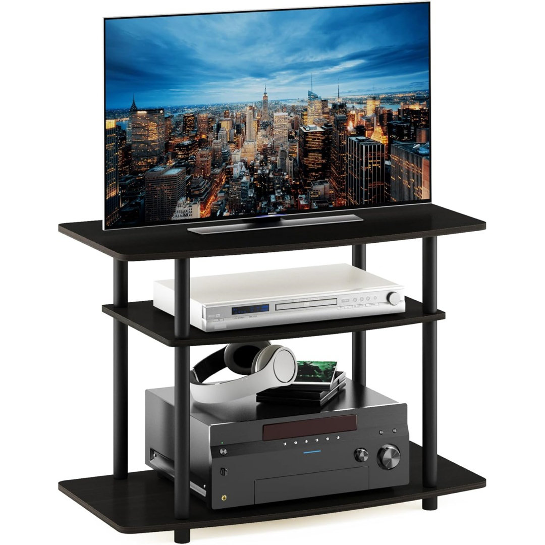 Ebern Designs Turn-N-Tube No Tools 3-Tier Entertainment Center TV Stand ...