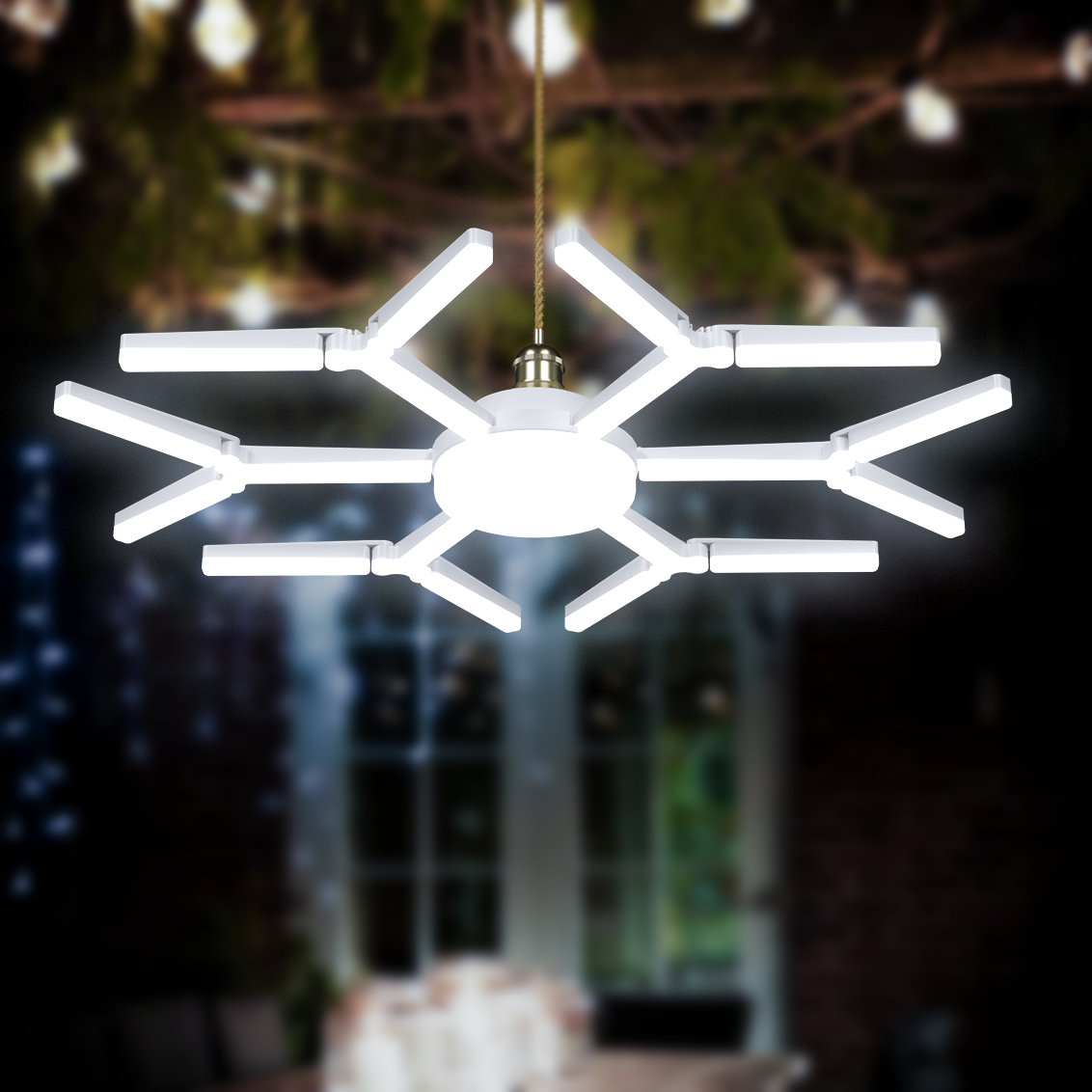 Wrought Studio 120W DIY Snowflake LED Light – Foldable Decorative ...