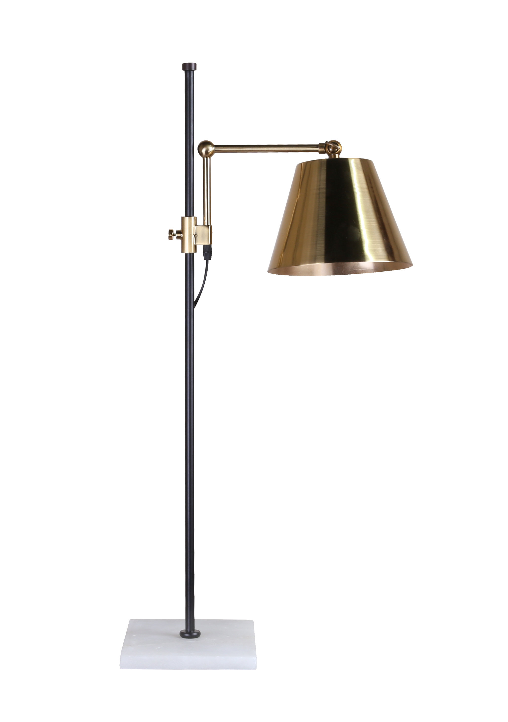 Brayden Studio® Dobson 1-Light Brass And Black Table Lamp With A Metal ...