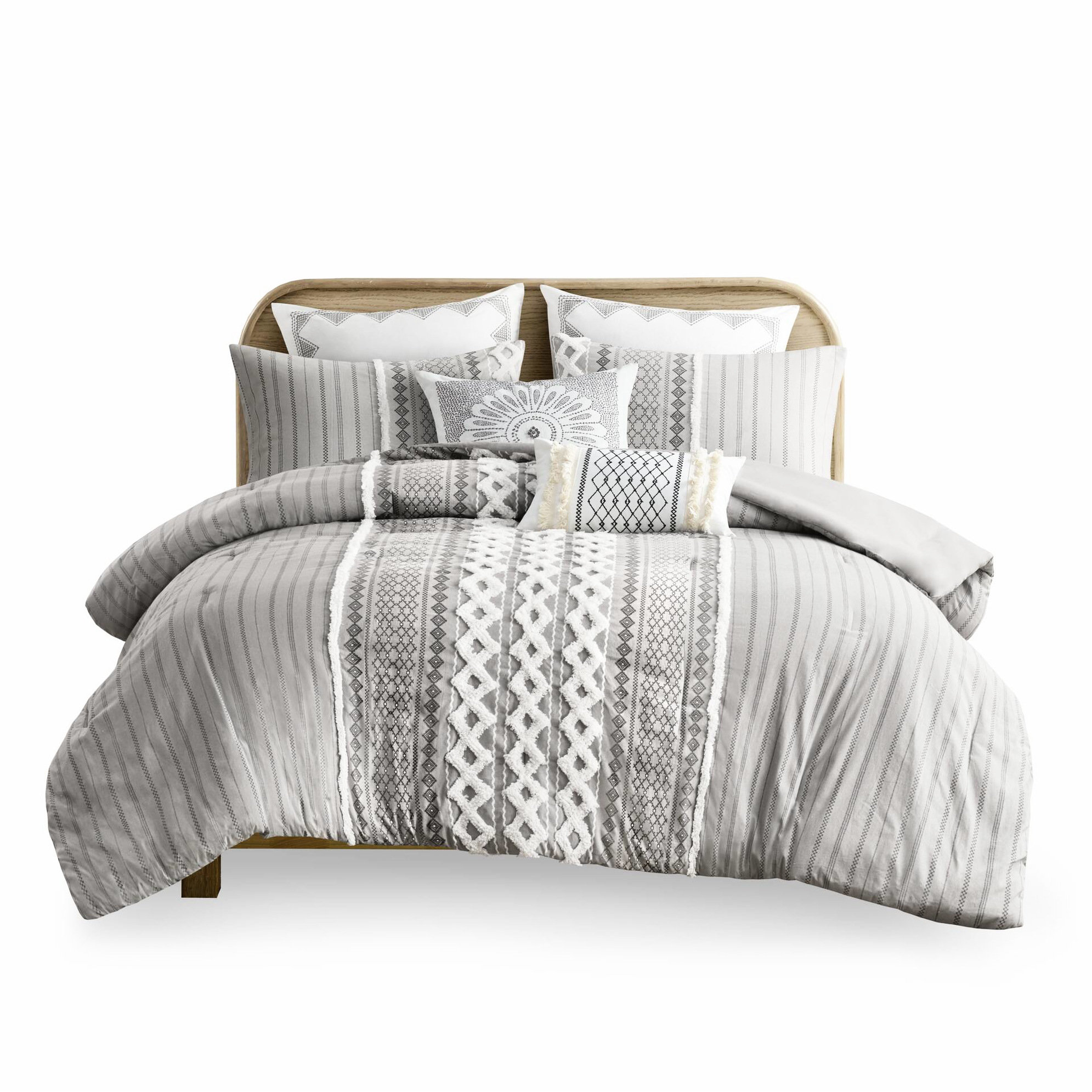 StoneStory Cotton Bedding - Comforter With Chenille Texture Pattern ...