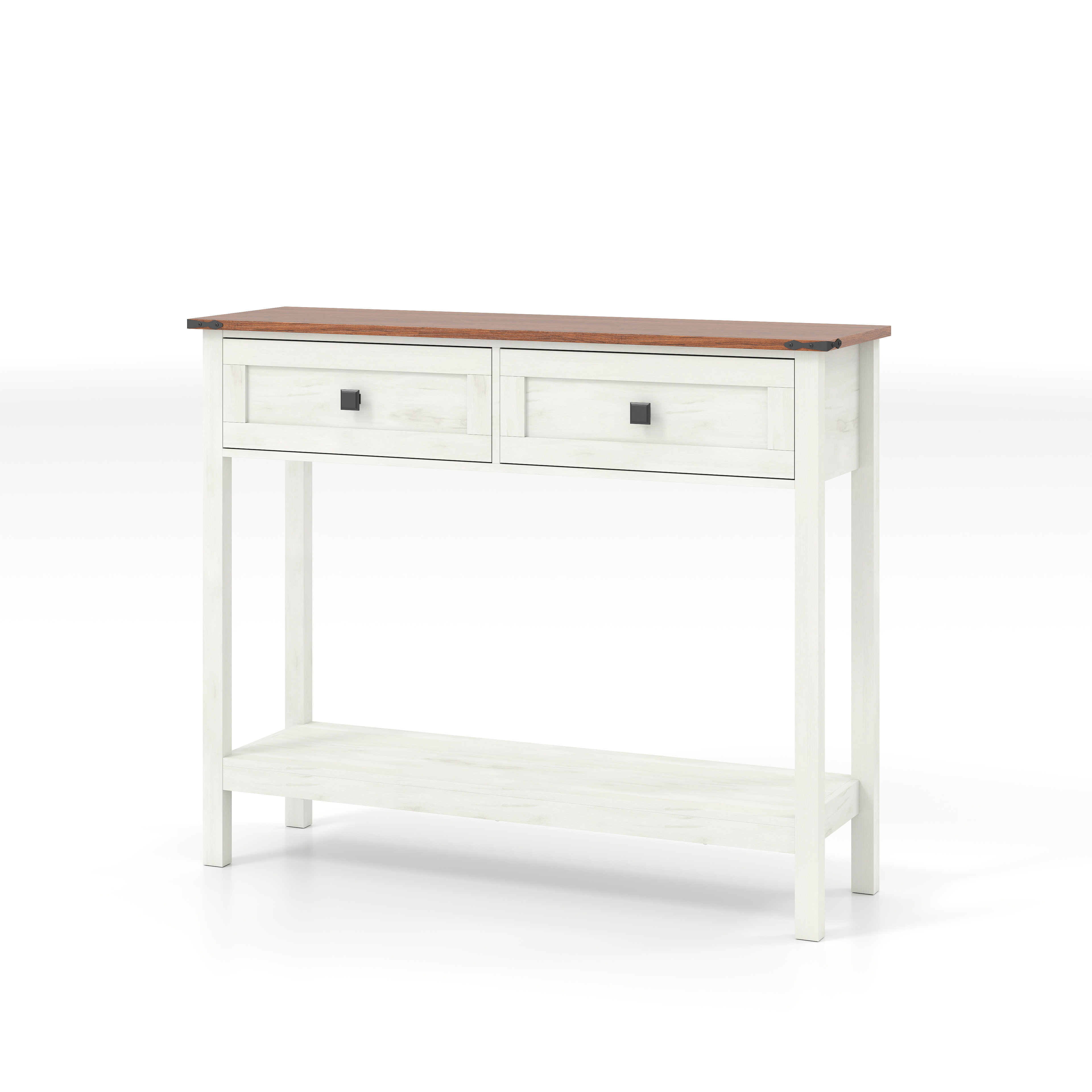 Ophelia & Co. Farmhouse Style Console Table with 2 Drawers and Shelf ...