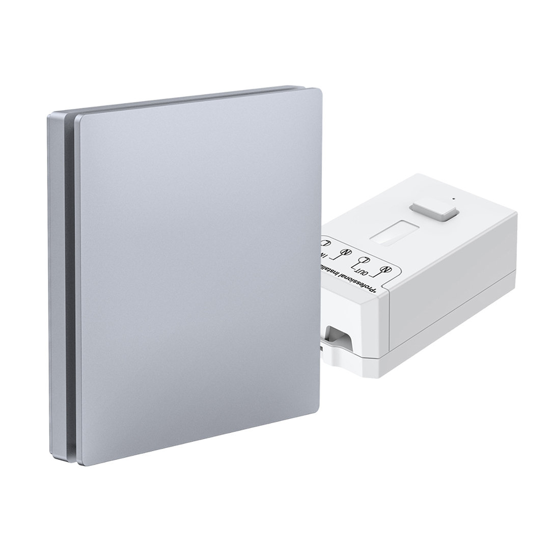 ENER-J Ener - J Pro Series 1 Gang Wireless Kinetic Switch Silver with ...