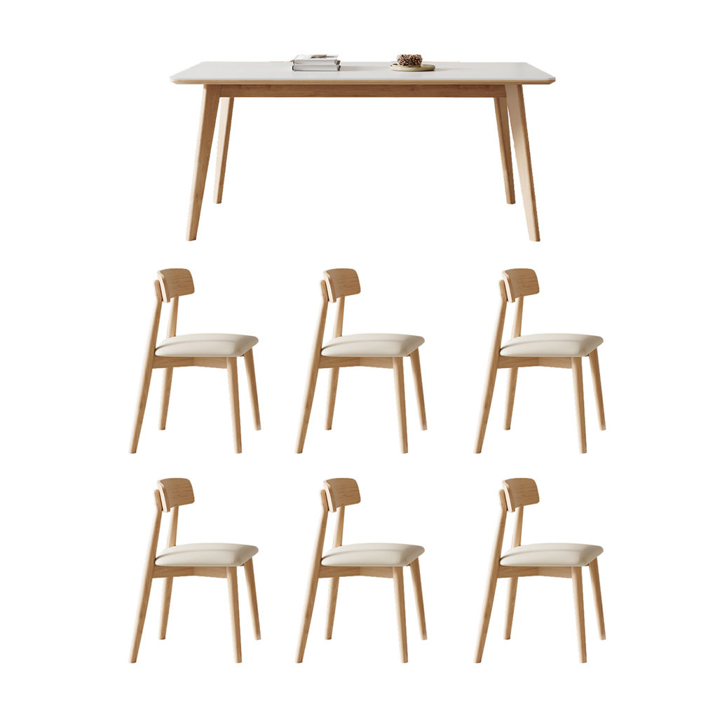 HomeLuxea Contemporary Oak Table and Chair Collection | Wayfair