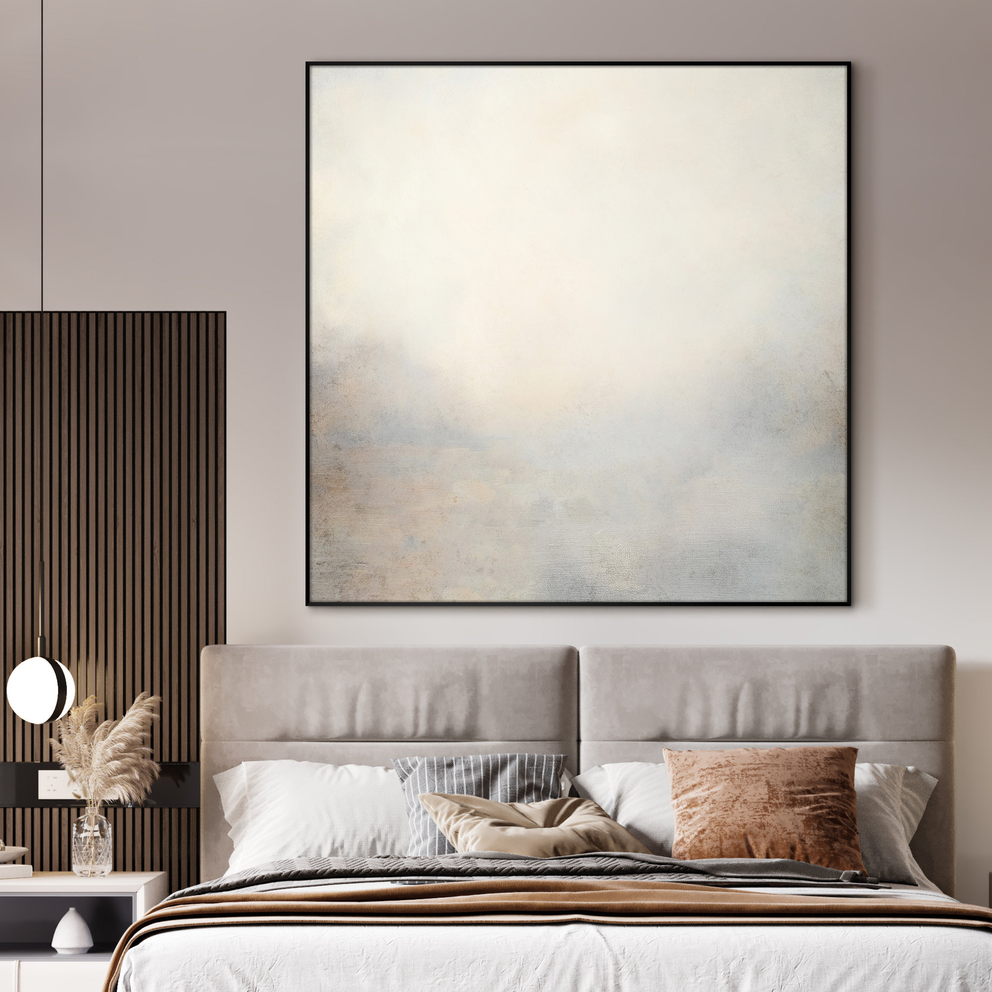SIGNLEADER Grayish Blue Abstract Minimalist Illustrations Extra Large ...