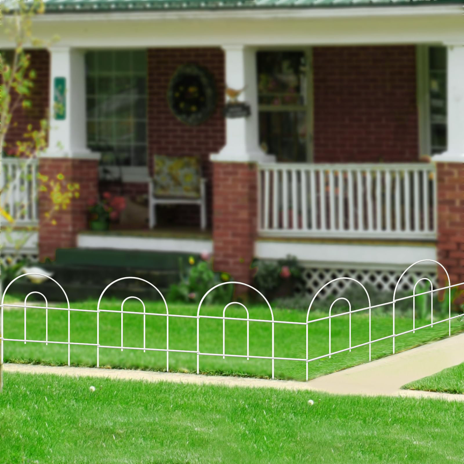 Fashion Finesse Decorative White Garden Fence Border 18In X50ft Outdoor ...